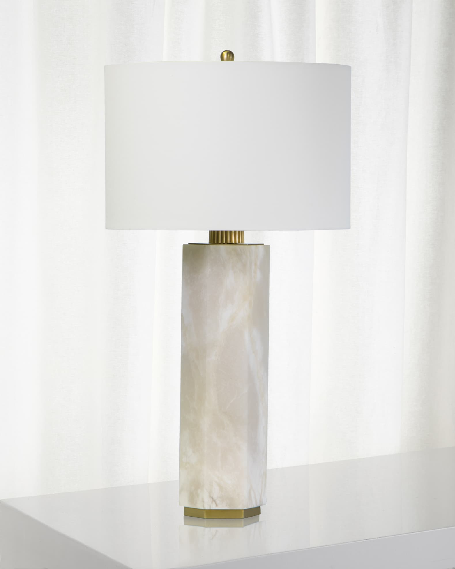 Regina Andrew Gear Alabaster Table Lamp | Neiman Marcus