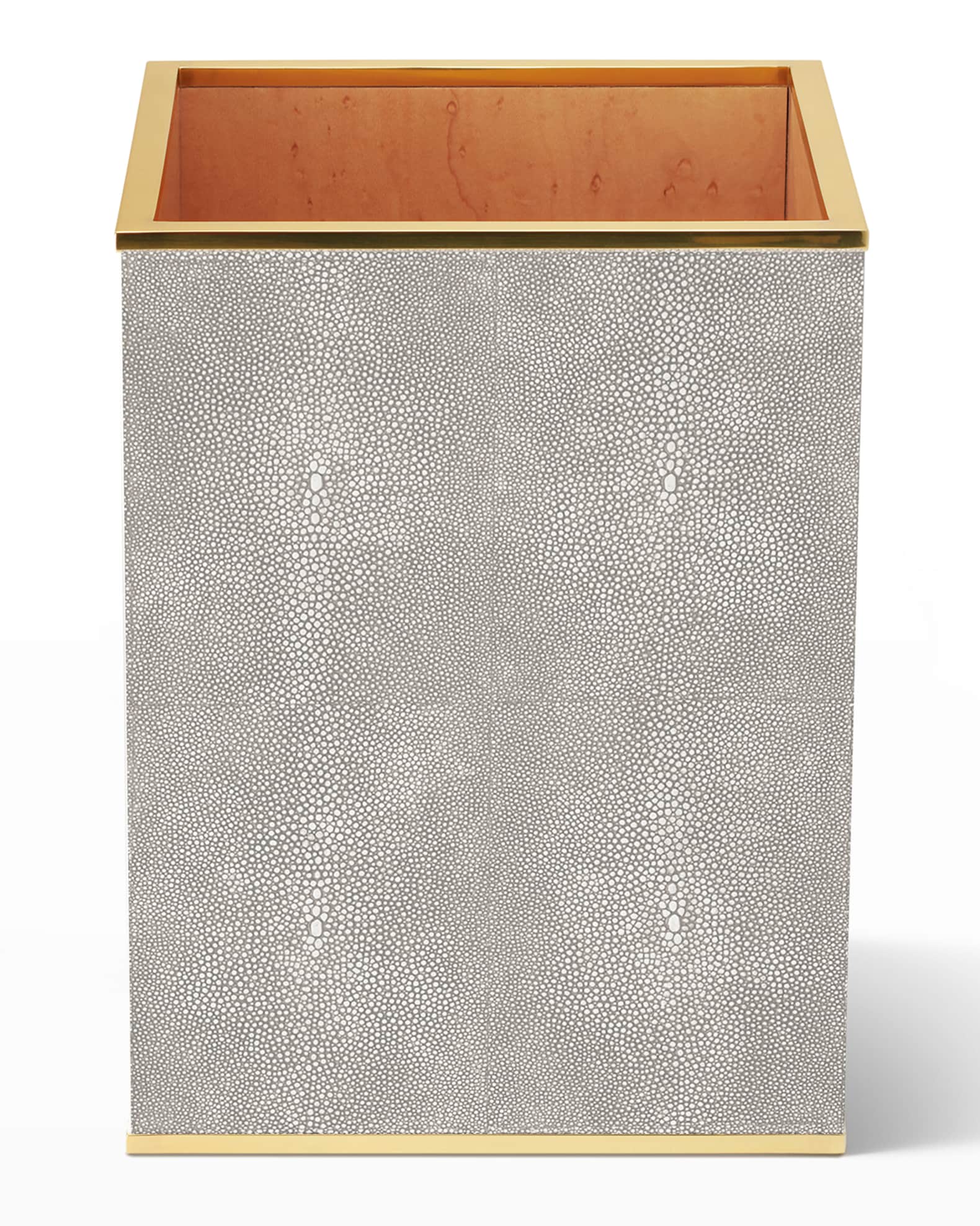 AERIN Classic Shagreen Wastebasket | Neiman Marcus