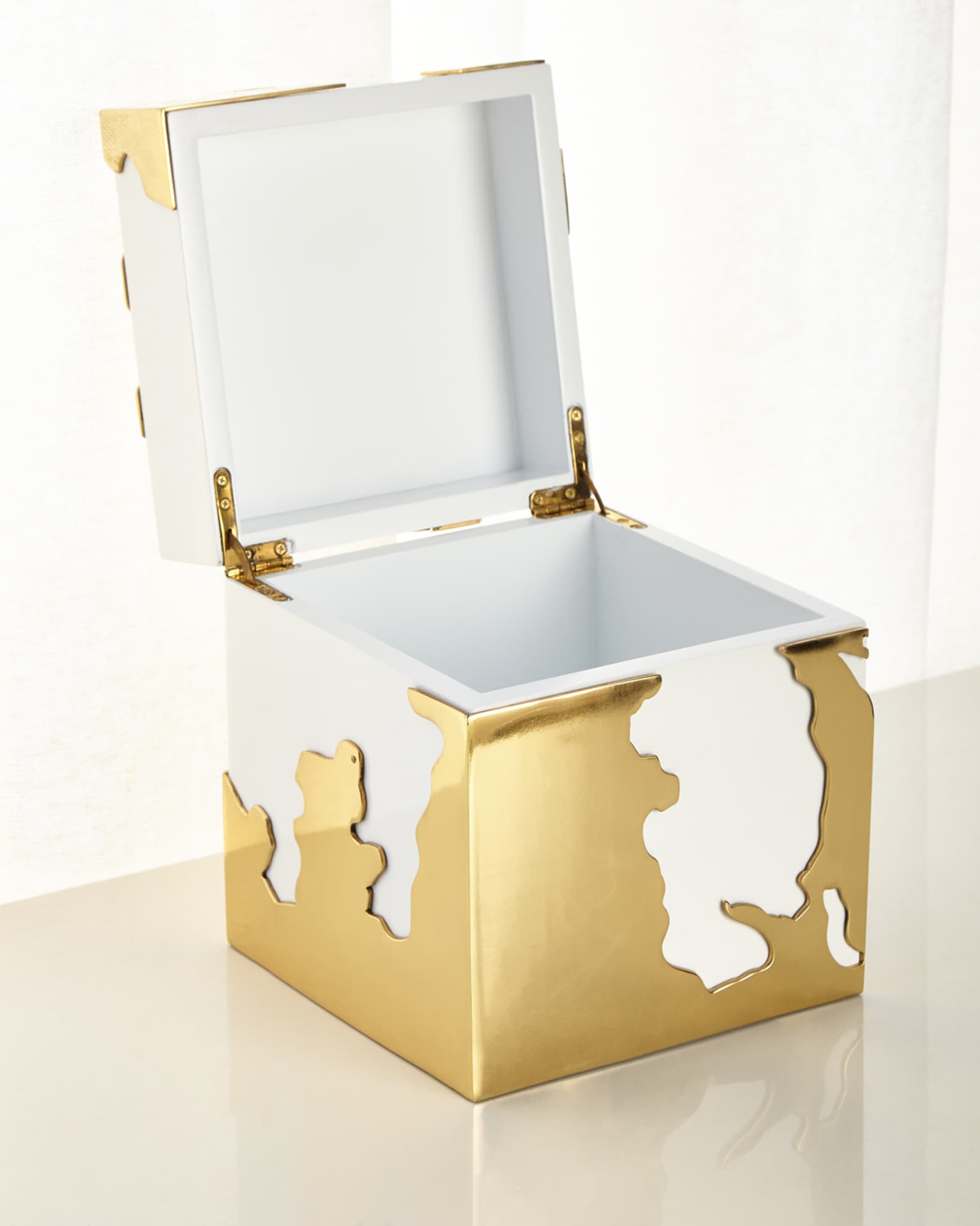 John-Richard Collection Morphed Gold Stainless Steel Box | Neiman Marcus