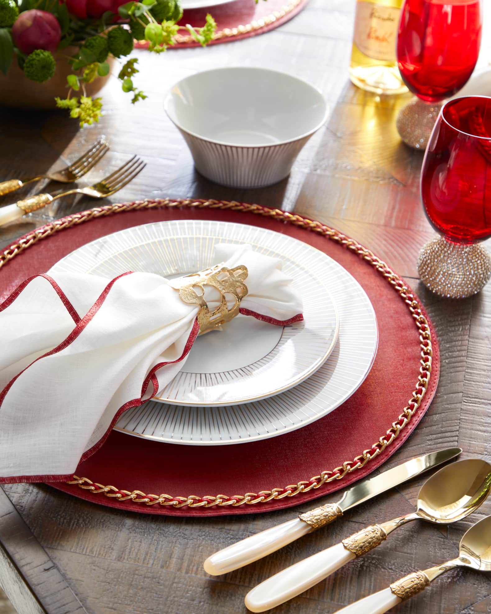 Neiman Marcus 20-Piece Victoria Shine Flatware Set, Gold | Neiman Marcus