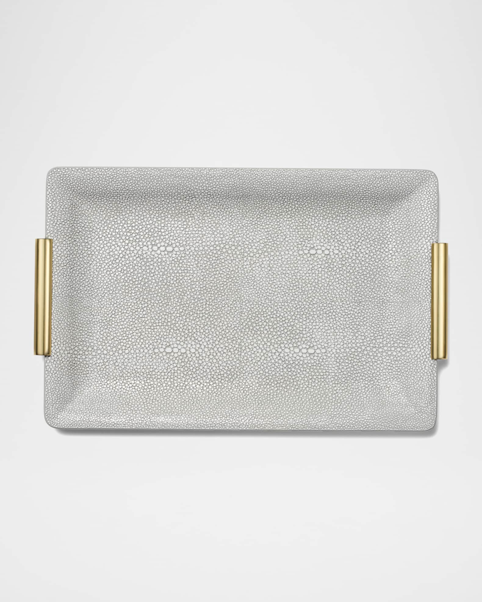 AERIN Faux Shagreen Small Vanity Tray | Neiman Marcus