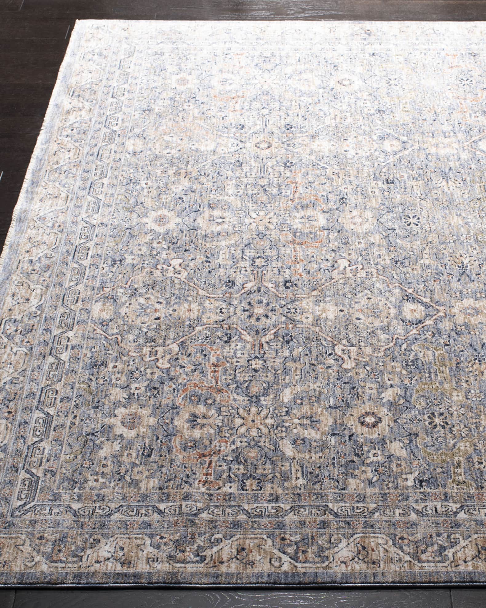 Belvoir Light Blue Power-Loomed Rug | Neiman Marcus