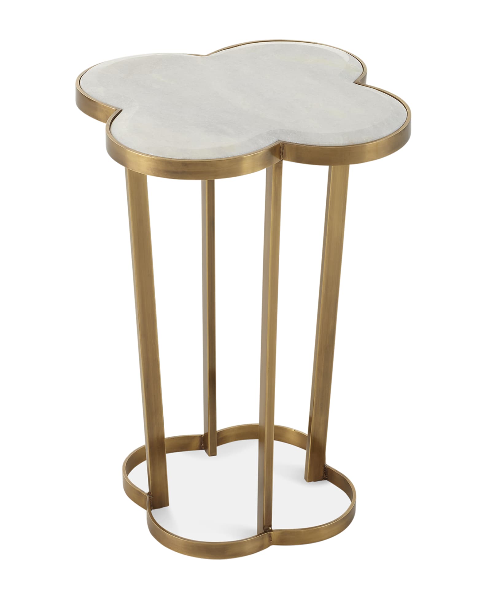 Regina Andrew Brass Clover Side Table | Neiman Marcus