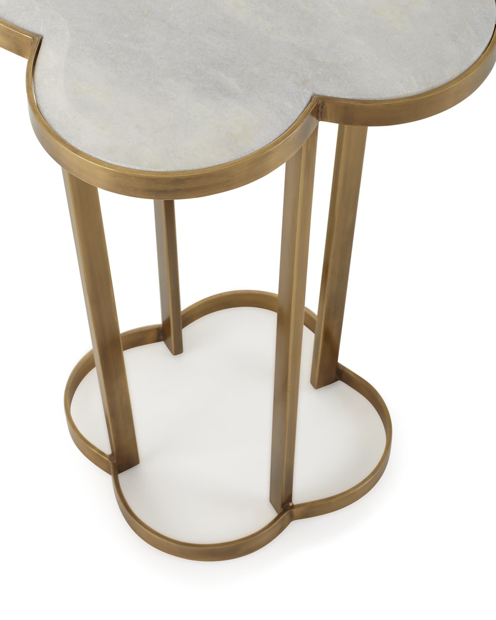 Regina Andrew Brass Clover Side Table | Neiman Marcus