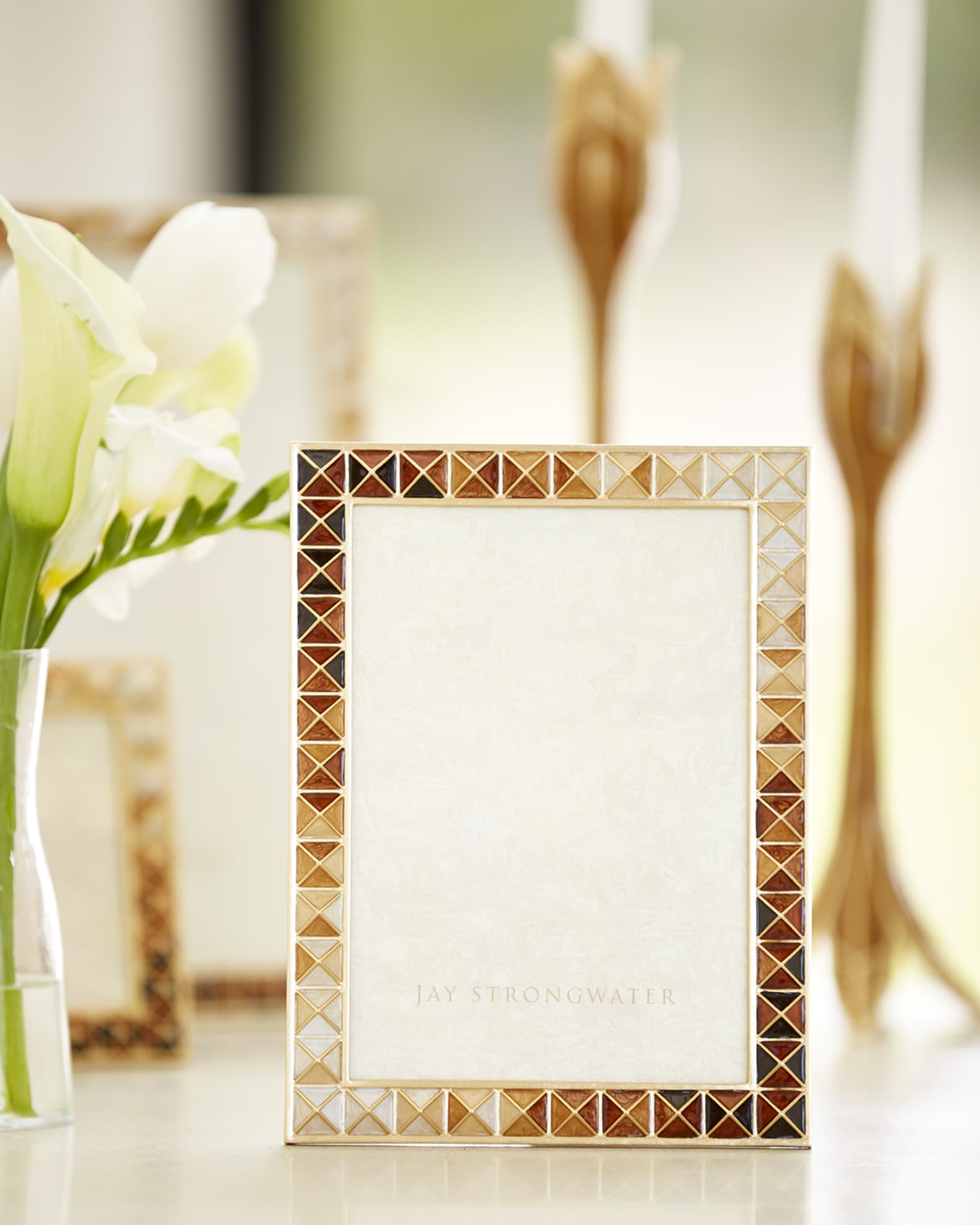 Jay Strongwater Pyramid Frame, 5" x 7" | Neiman Marcus