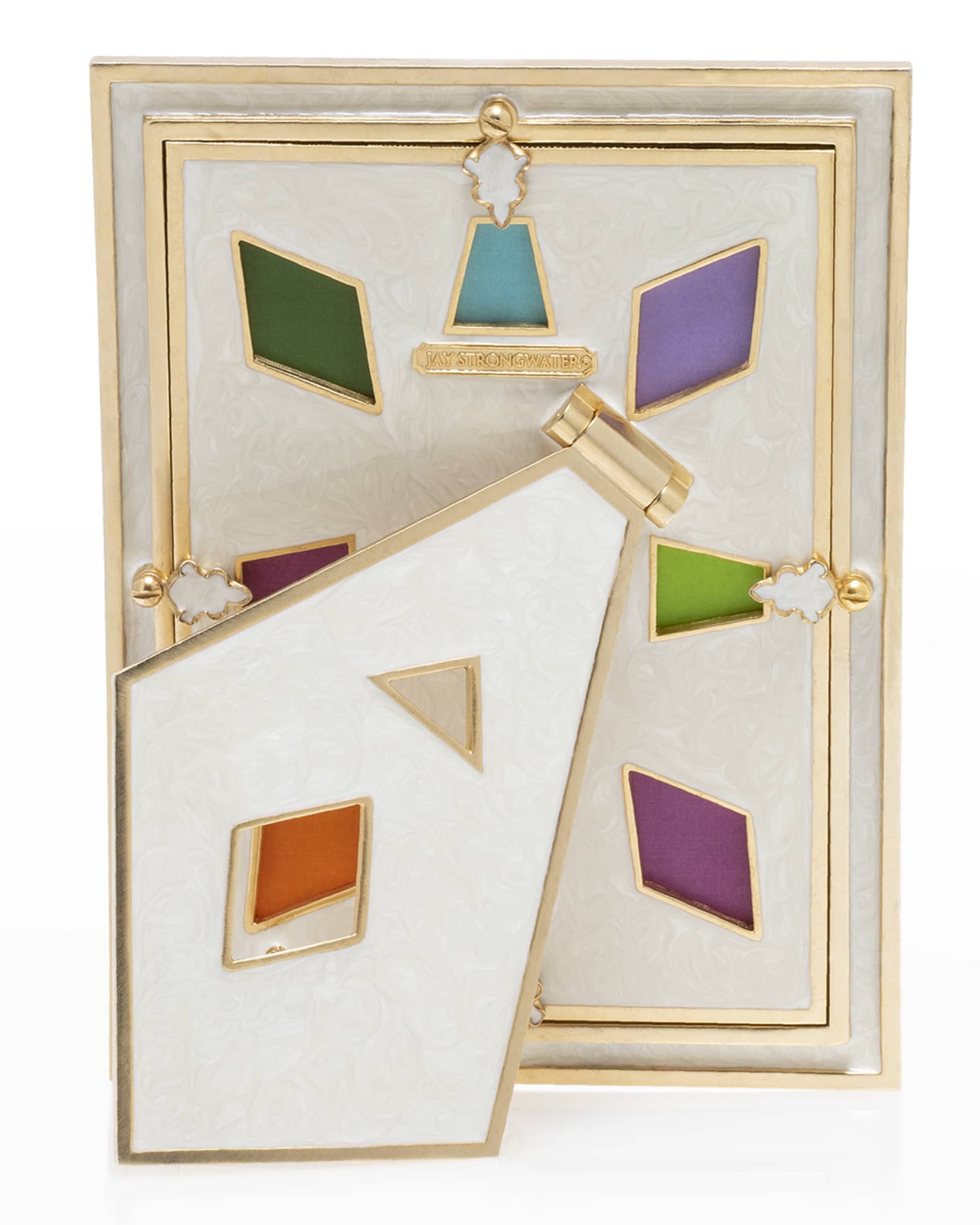 Jay Strongwater Rainbow Pyramid Frame, 5" x 7" | Neiman Marcus