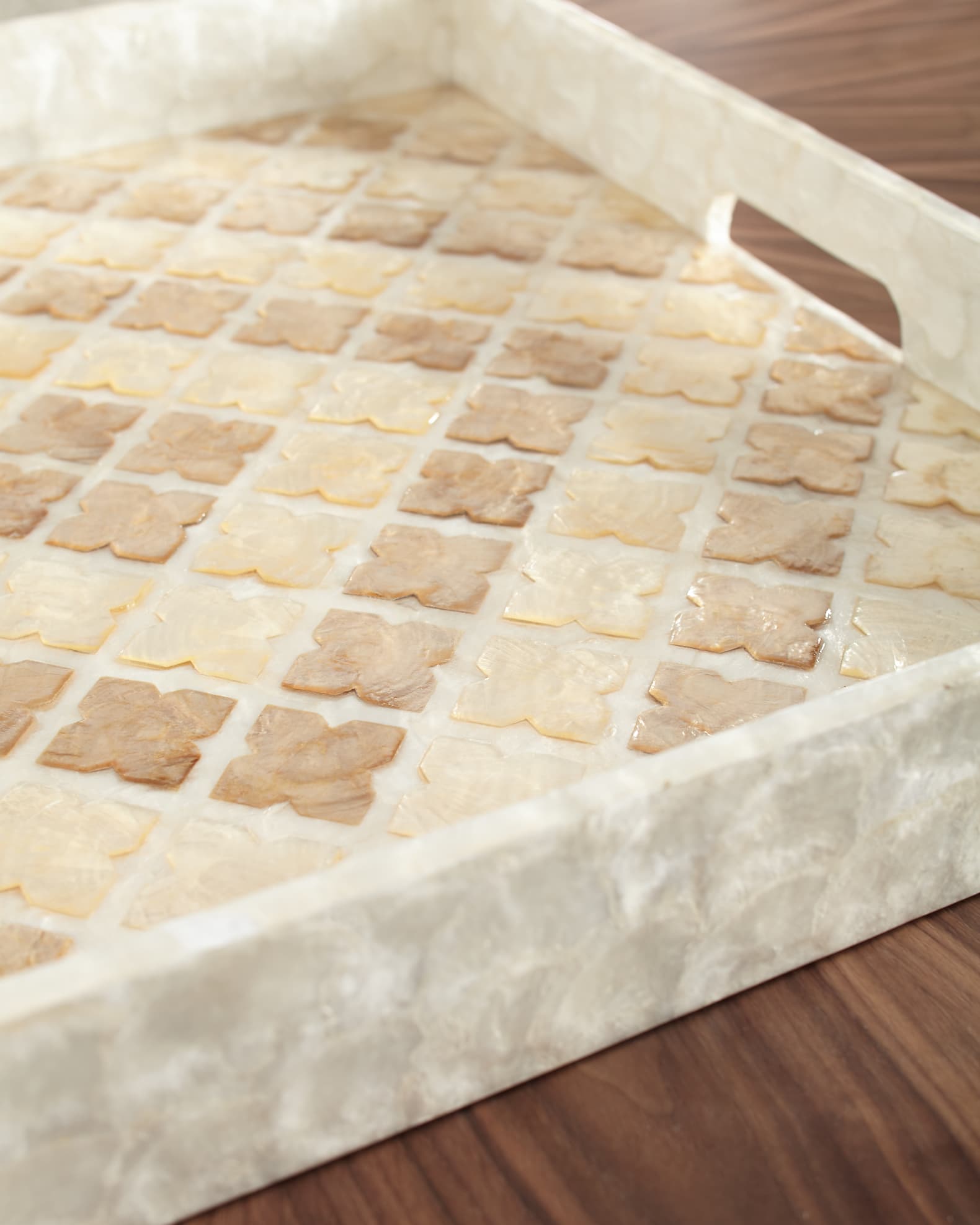 Capiz Tile Trays, Set of 2 | Neiman Marcus