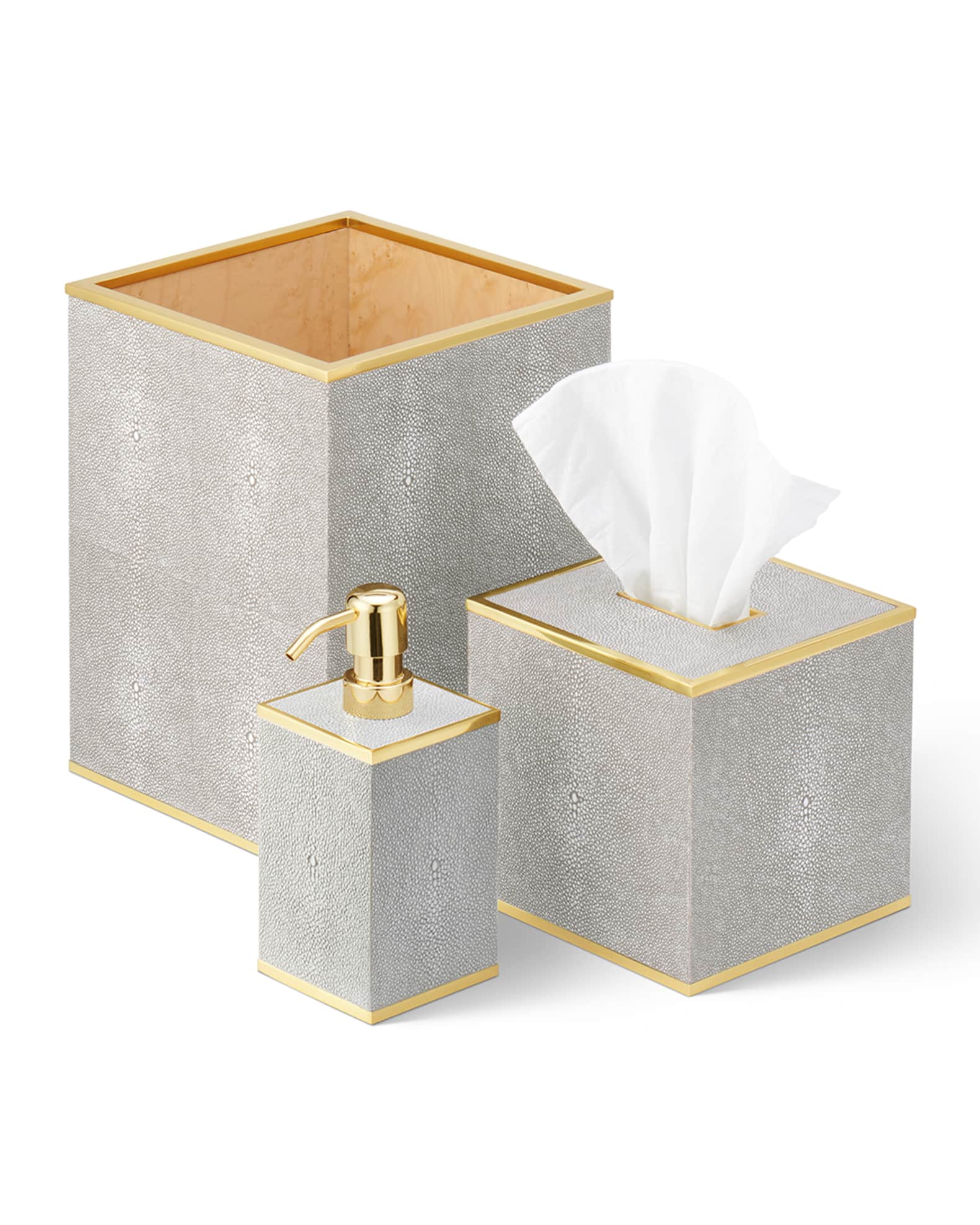 Shagreen Bathroom Accessories Collection | Neiman Marcus