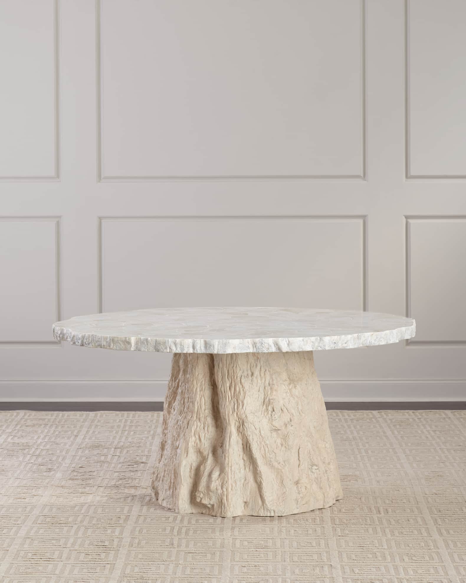 Palecek Camilla Fossilized Clam Dining Table | Neiman Marcus