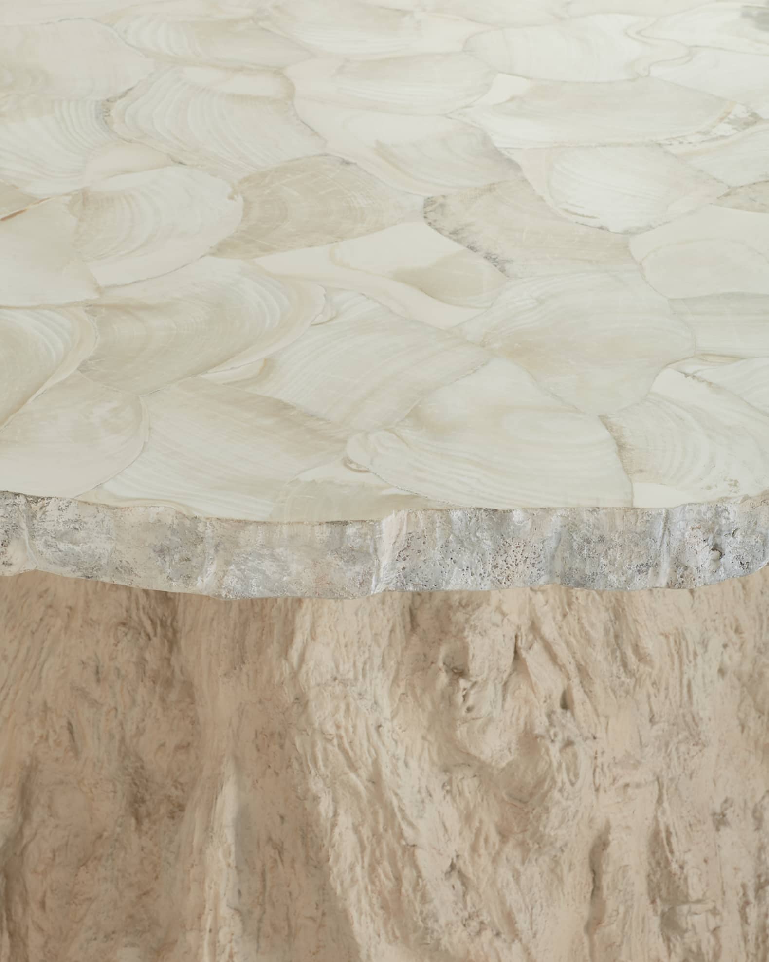 Palecek Camilla Fossilized Clam Dining Table | Neiman Marcus