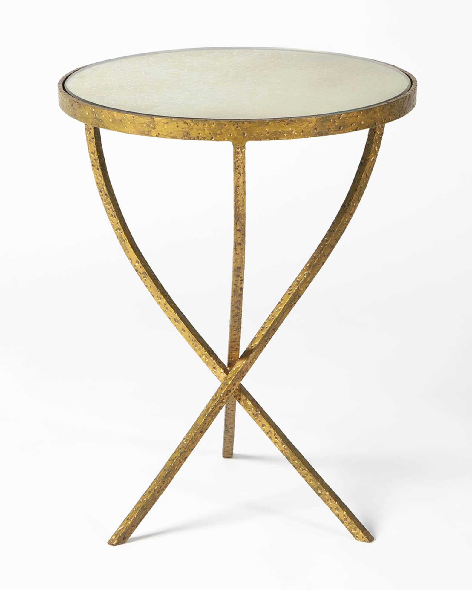 William D. Scott for Global Views Hammered Tripod Small Table | Neiman ...