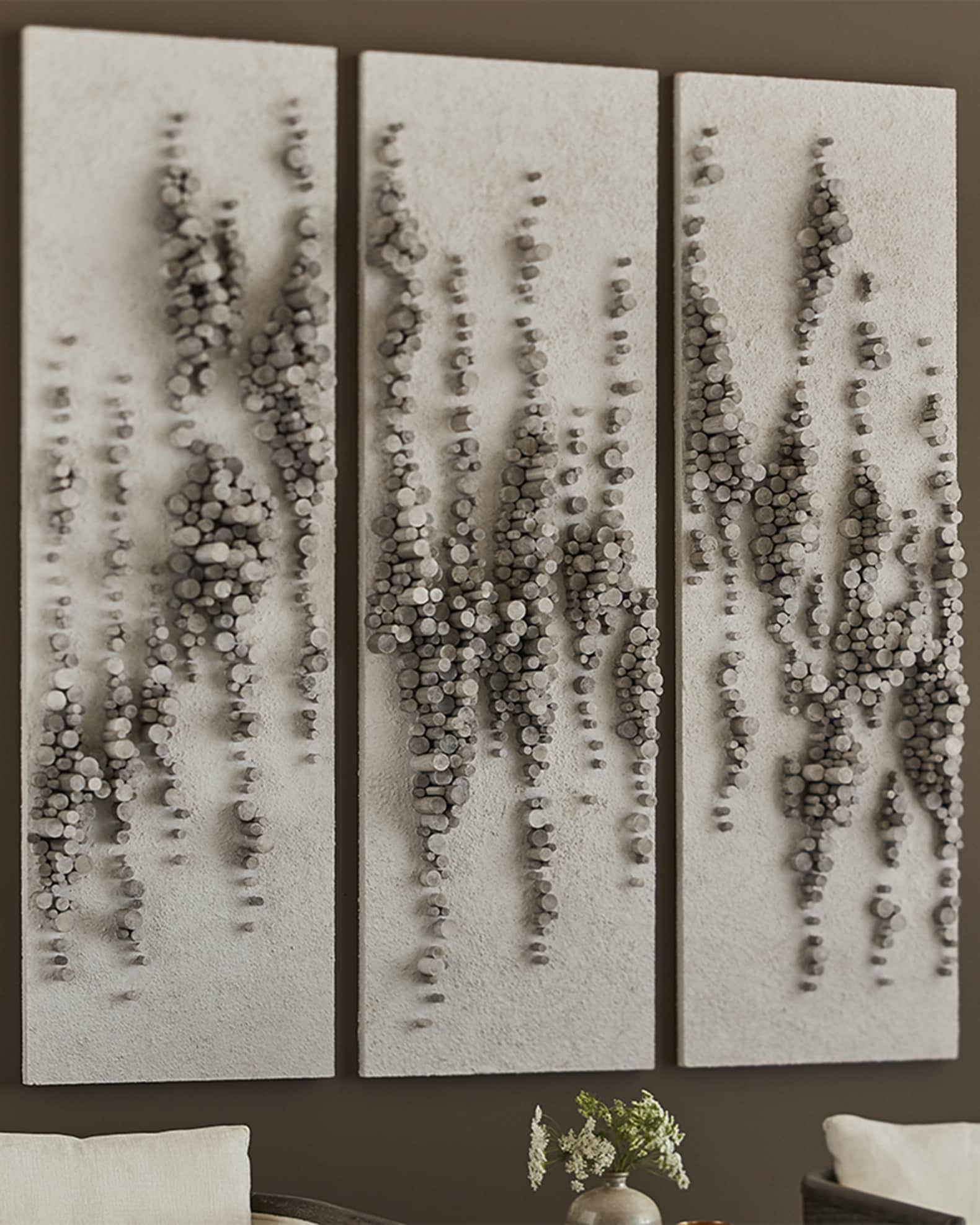 Palecek Rainfall Rattan Wall Decor, Set of 3 | Neiman Marcus