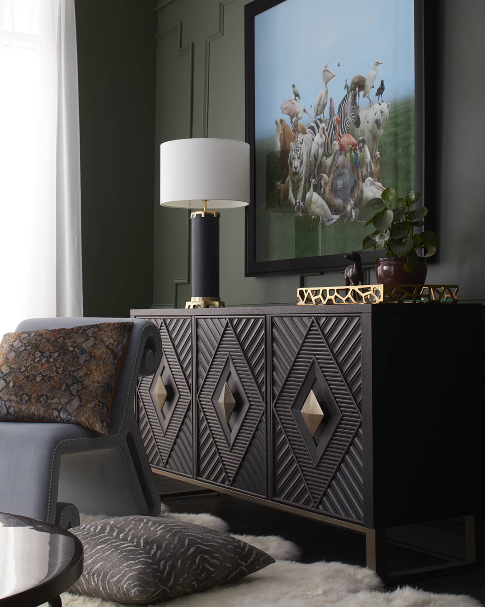 Diamond Floating Console | Neiman Marcus