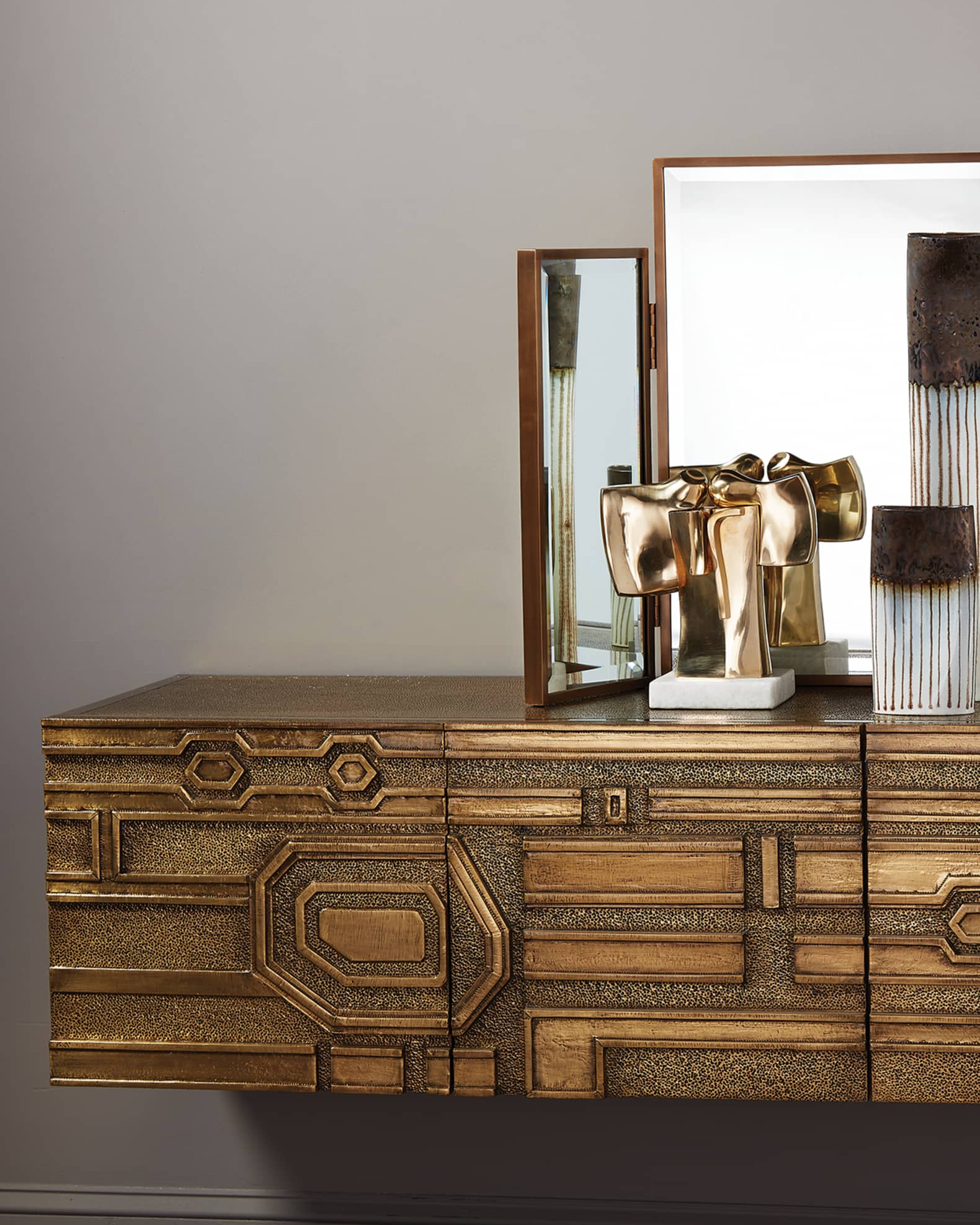 Global Views Abstract Block Cabinet | Neiman Marcus