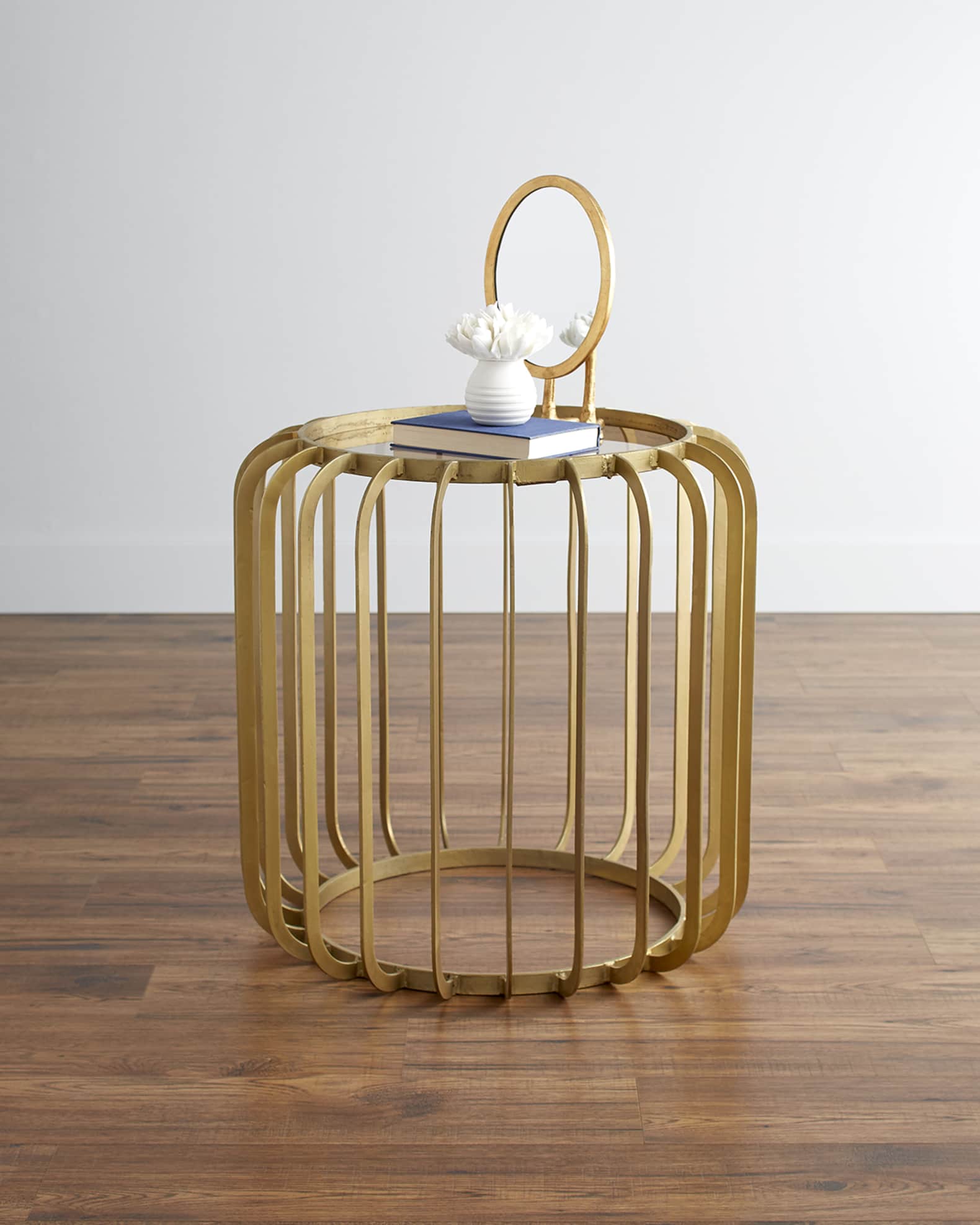 Lux Drum Style Side Table | Neiman Marcus