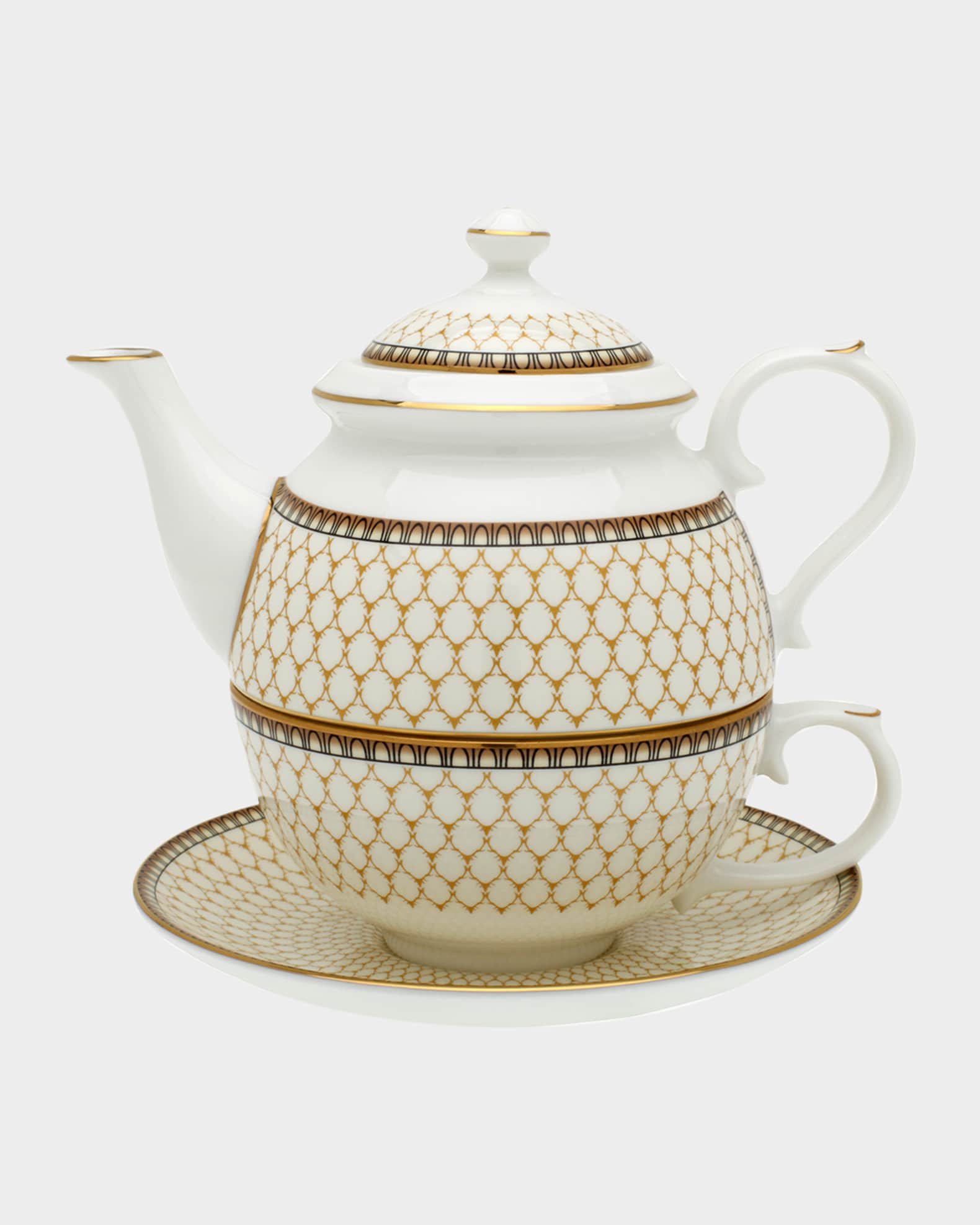 Halcyon Days Antler Trellis Tea For One Set | Neiman Marcus