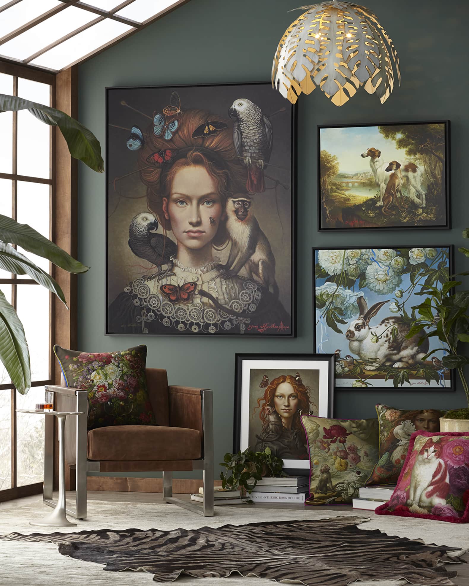 Yana Movchan Slay Your Dragon Silk Pillow | Neiman Marcus