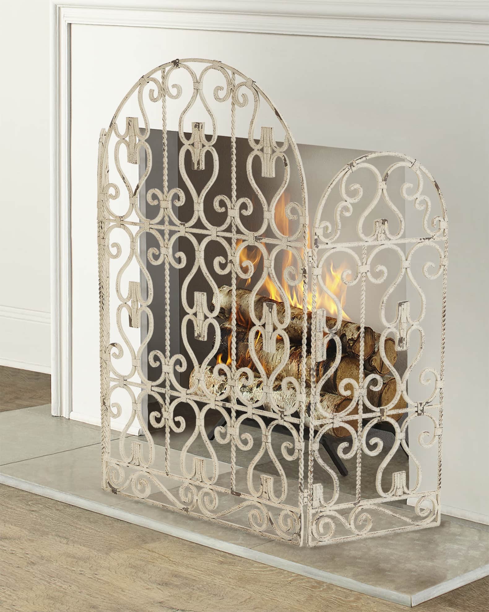 Arched Top 3-Panel Fire Screen | Neiman Marcus