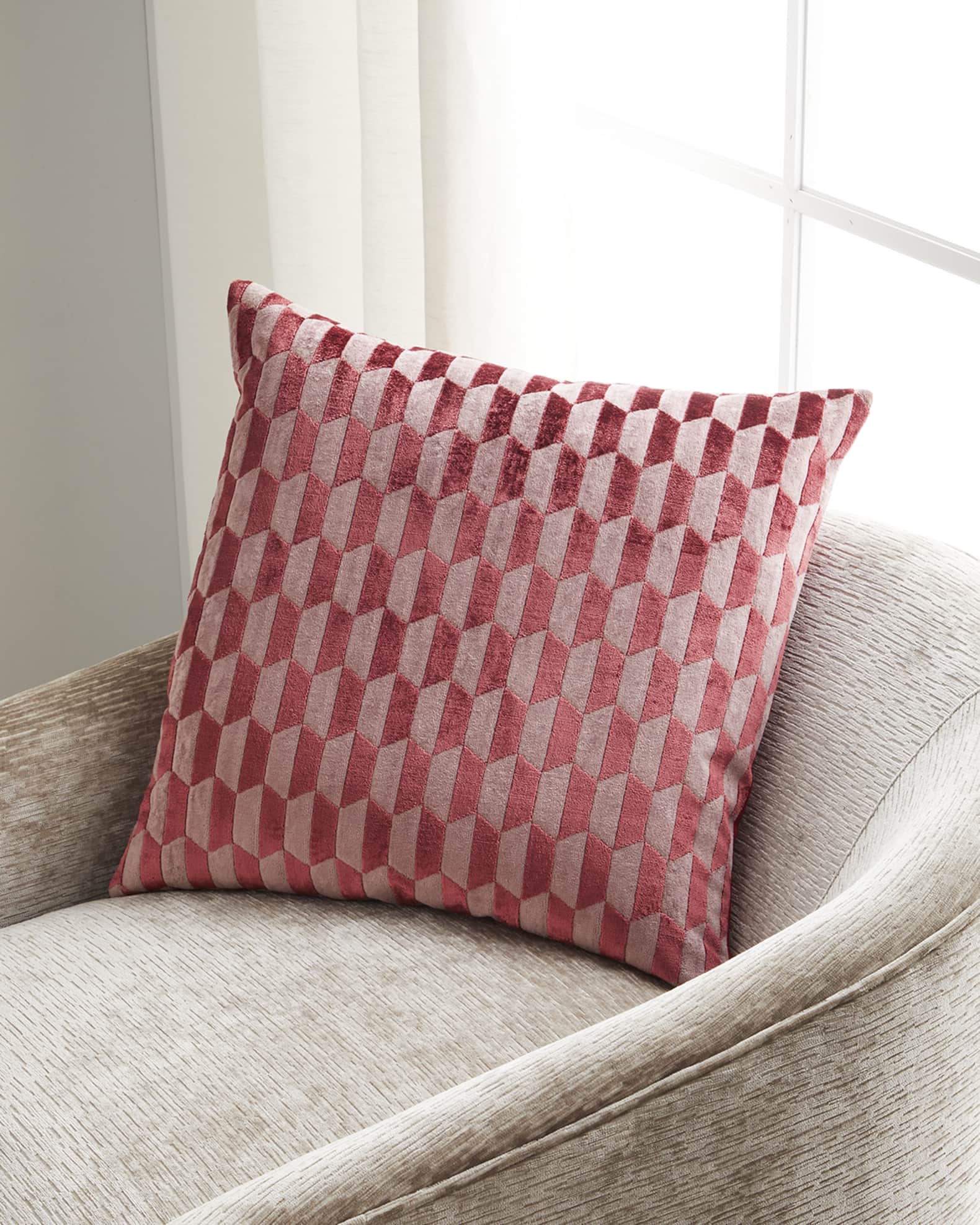 Eastern Accents Dockery Raspberry Pillow | Neiman Marcus