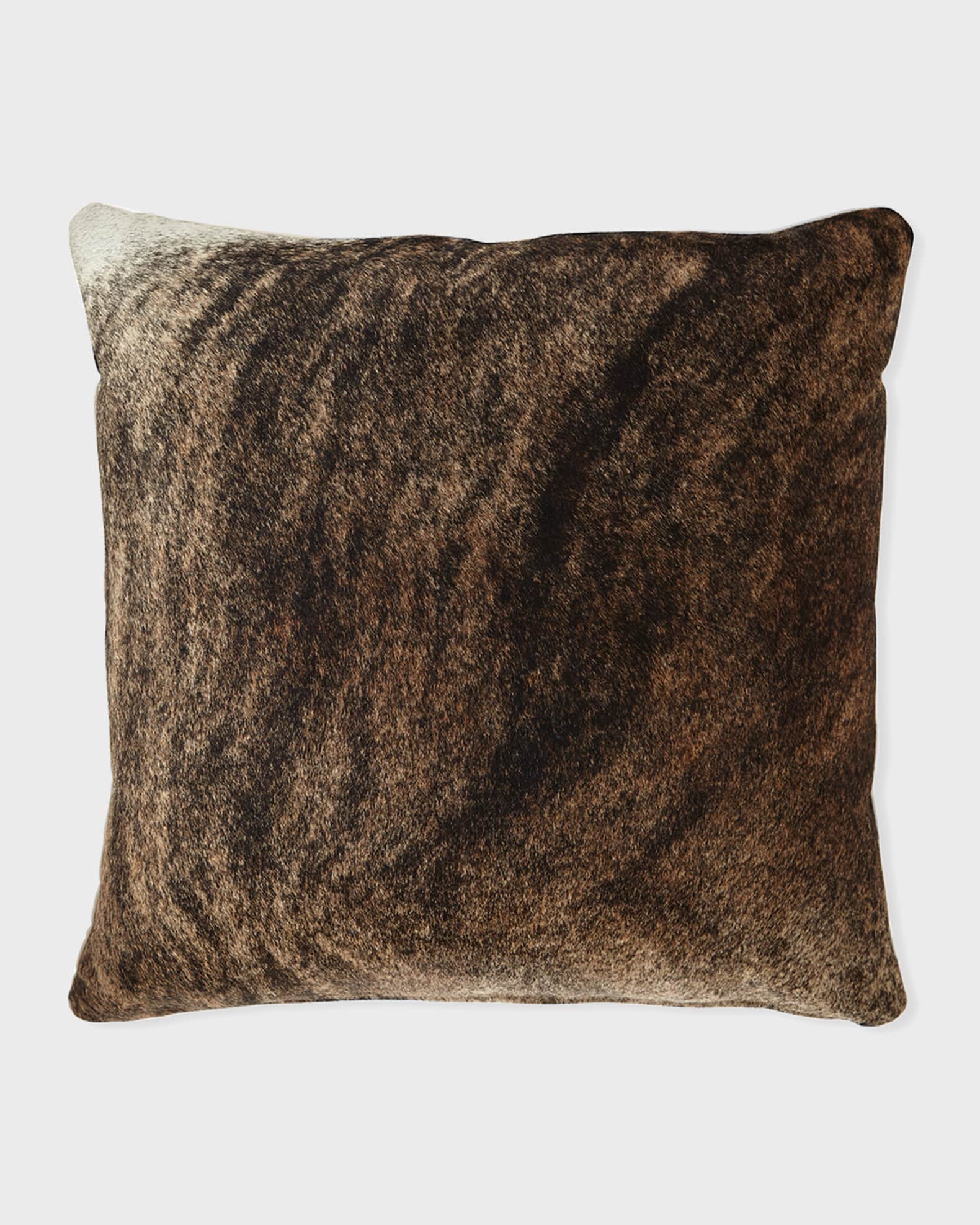 Massoud Brindle Hair Hide Brown Pillow, 19"Sq. | Neiman Marcus