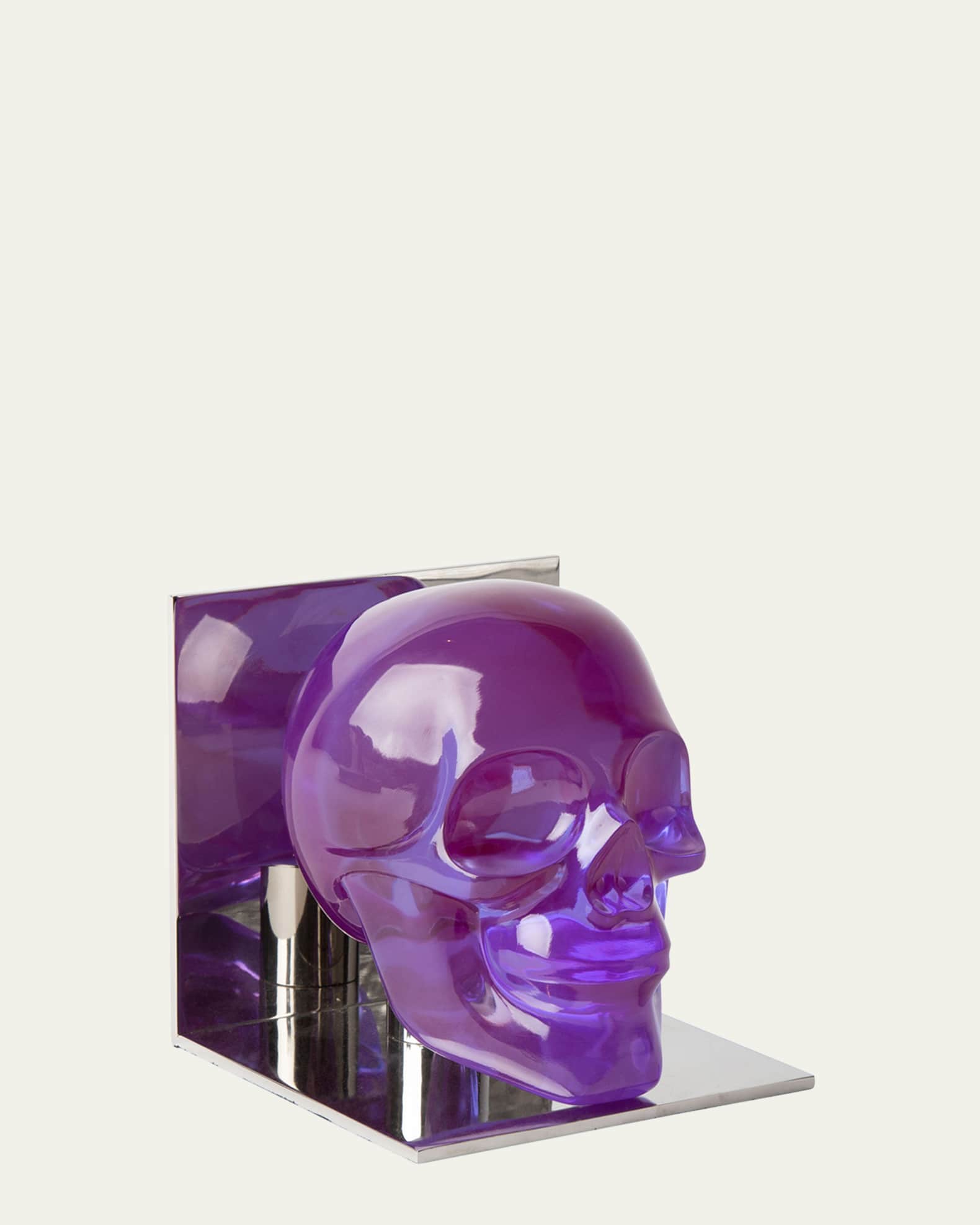 Jonathan Adler Acrylic Skull Bookends, Set of 2 | Neiman Marcus