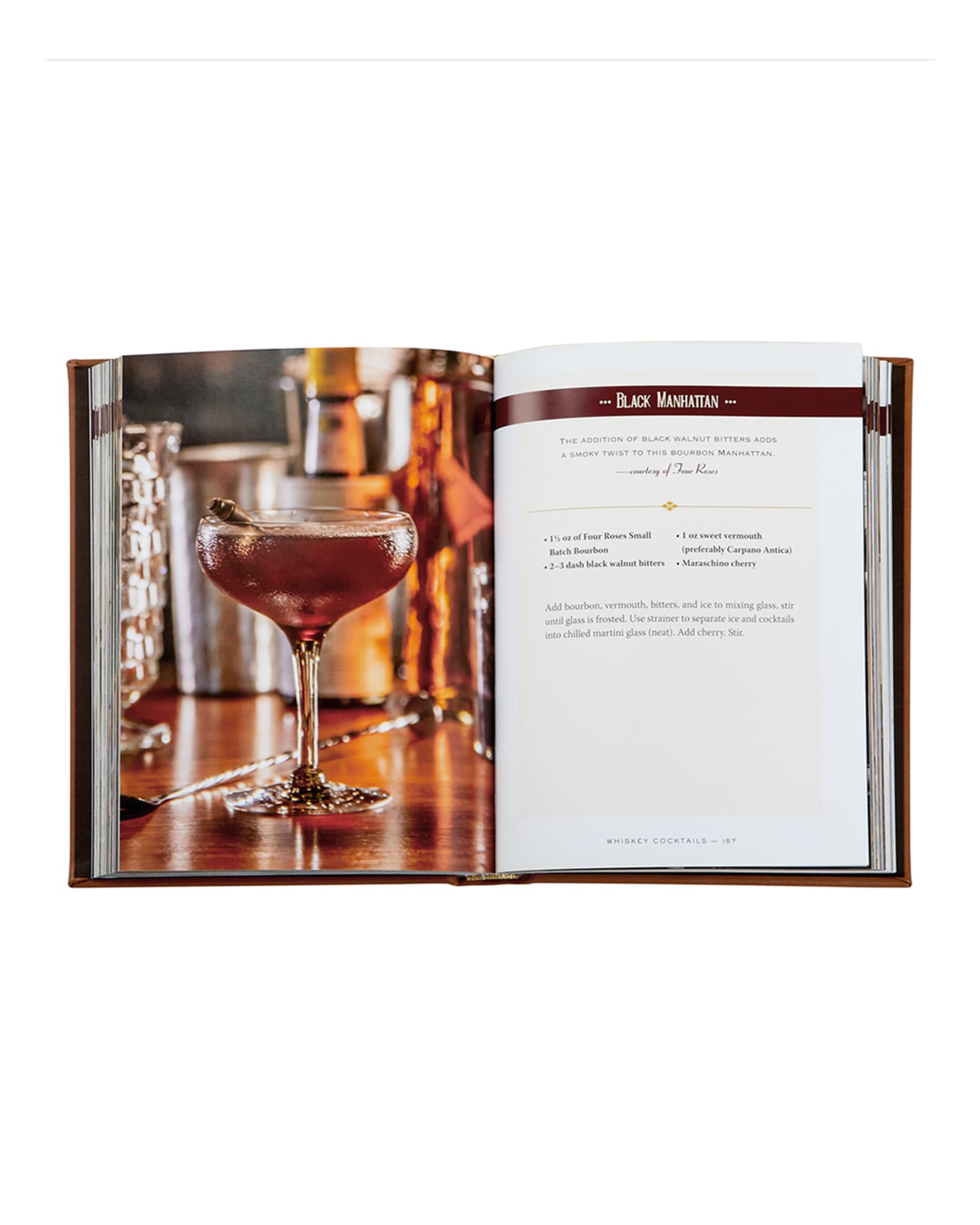 Graphic Image Whiskey Cocktails Leather Bound Book, Personalized ...