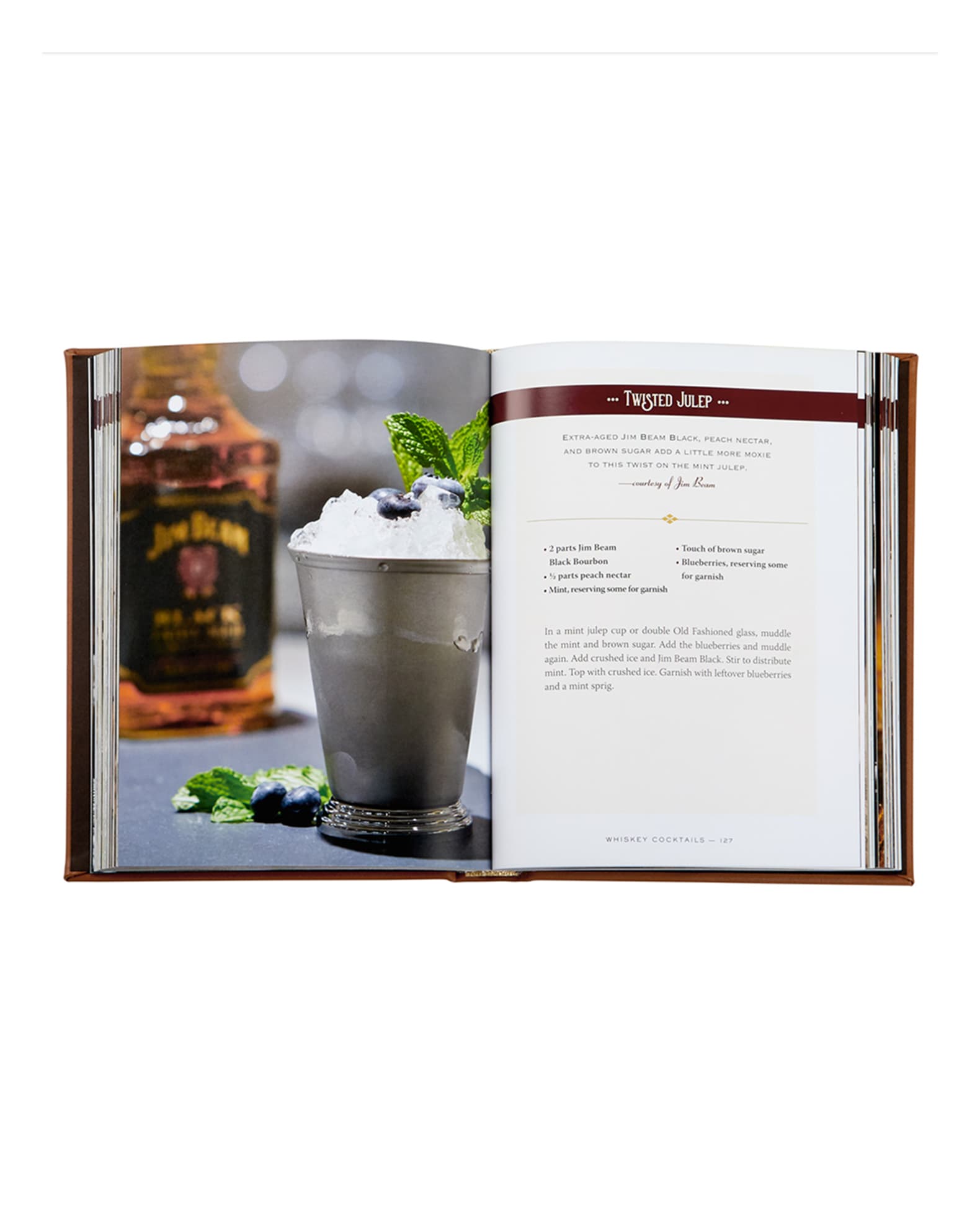 Graphic Image Whiskey Cocktails Leather Bound Book, Personalized ...