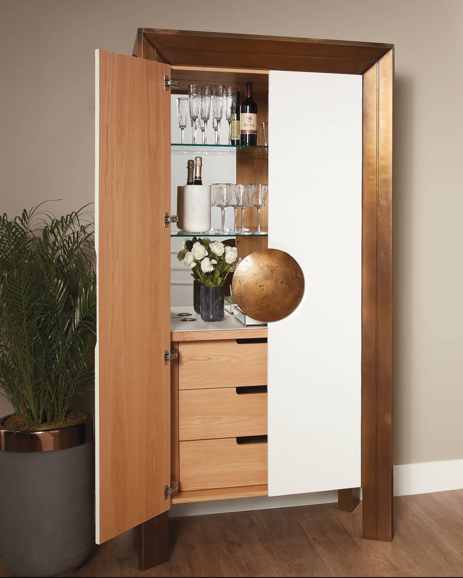 Global Views Framed Tall Cabinet | Neiman Marcus