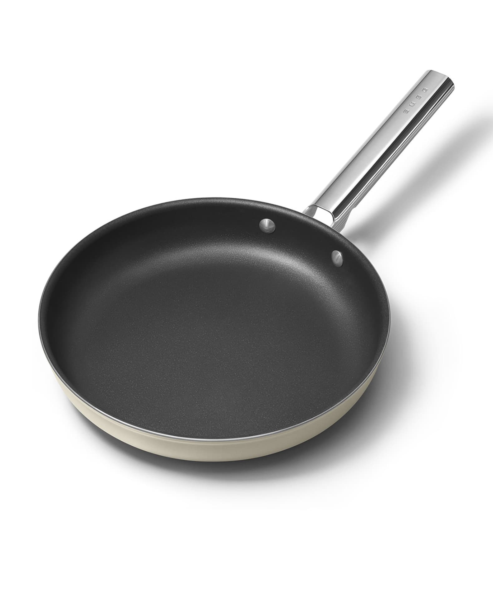 Smeg 11" Nonstick Frying Pan, Cream | Neiman Marcus