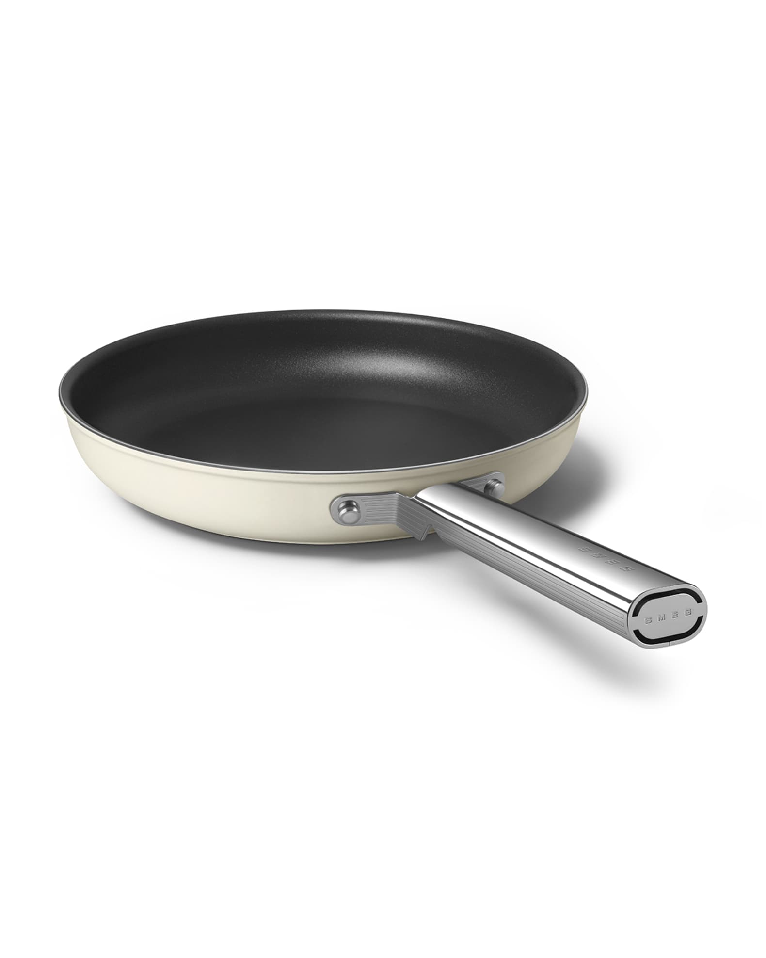 Smeg 11" Nonstick Frying Pan, Cream | Neiman Marcus