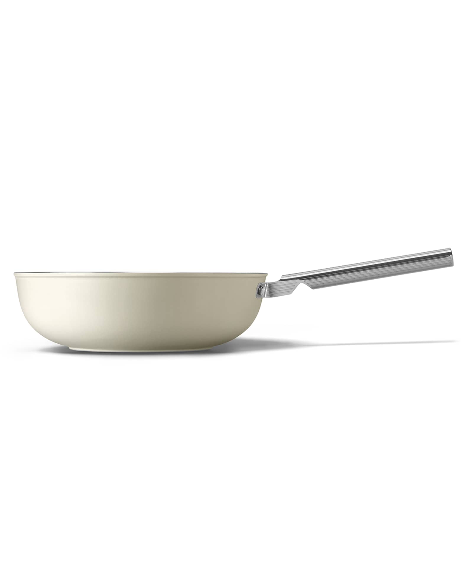 Smeg 12" Nonstick Wok, Cream | Neiman Marcus