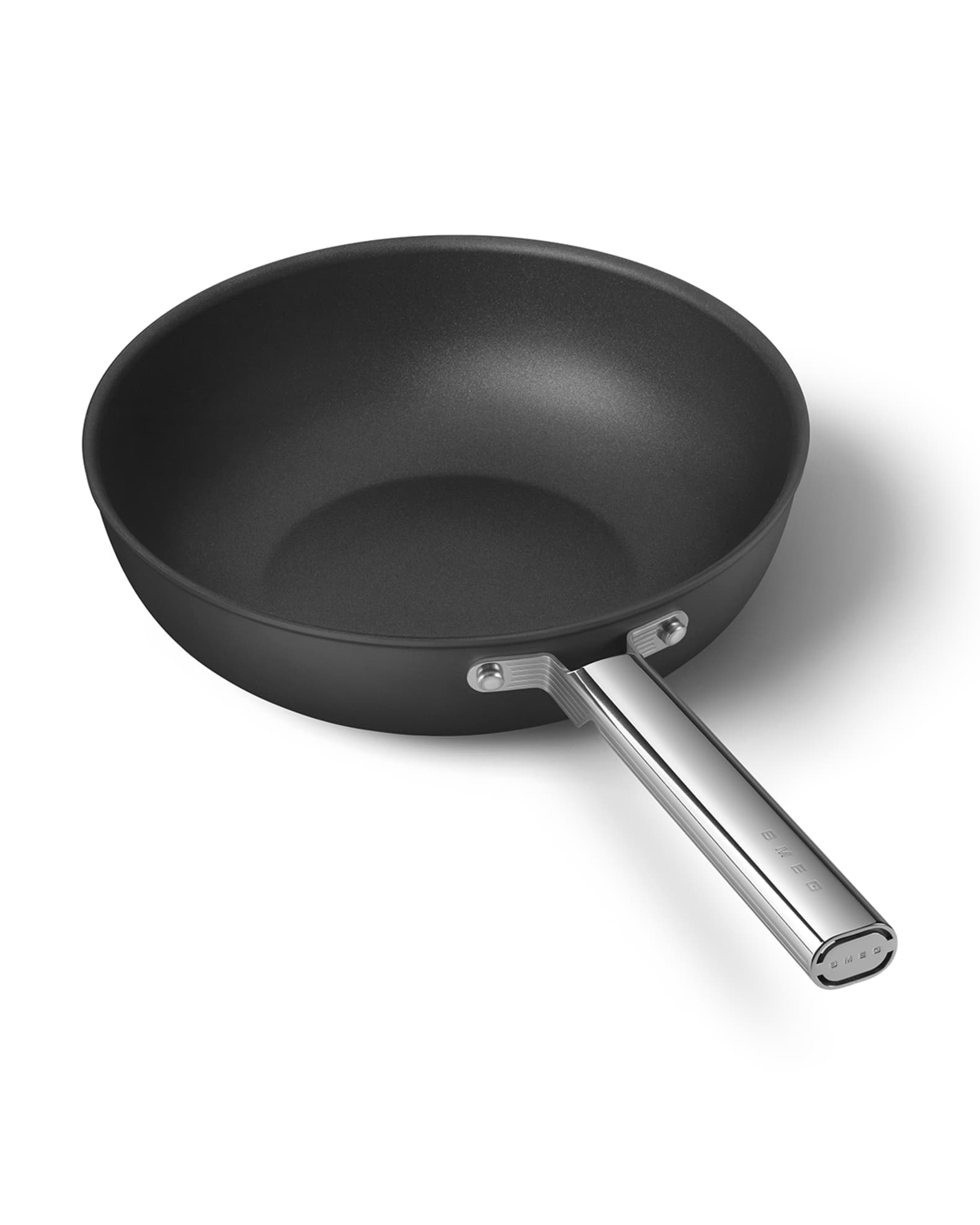 Smeg 12" Nonstick Wok, Black | Neiman Marcus