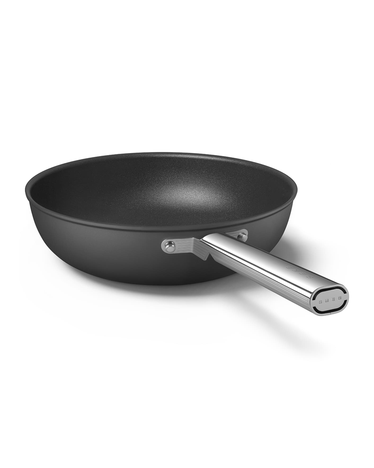 Smeg 12" Nonstick Wok, Black | Neiman Marcus