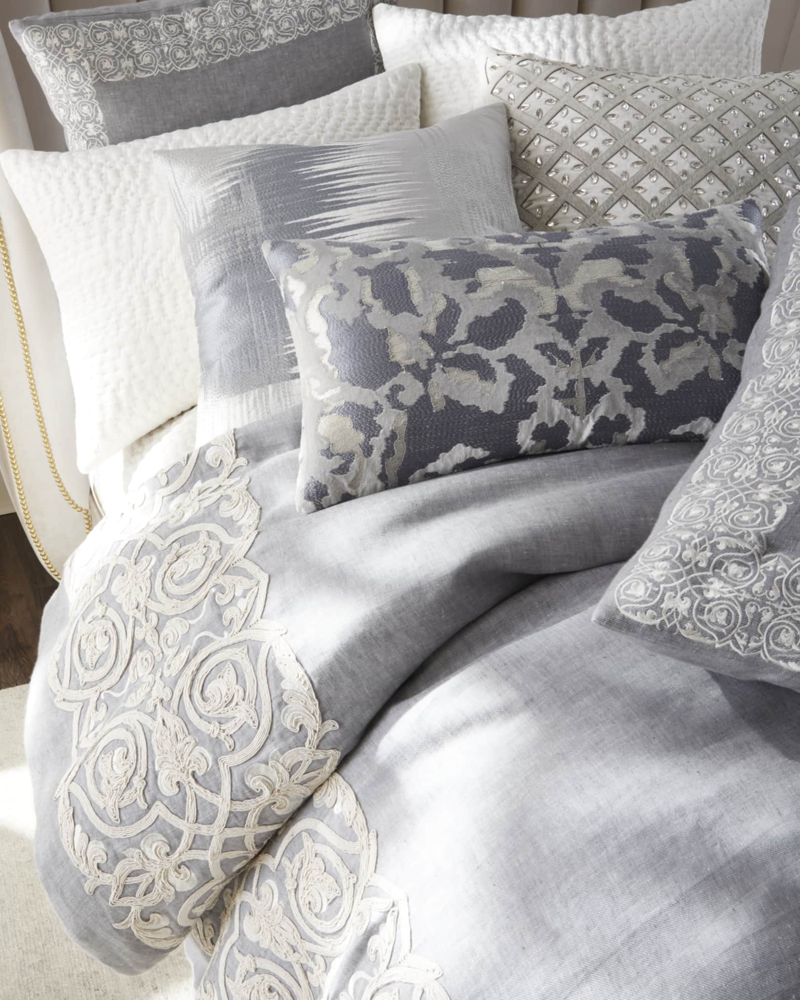 Callisto Home Ikat Velvet Decorative Pillow - 14" x 24" | Neiman Marcus