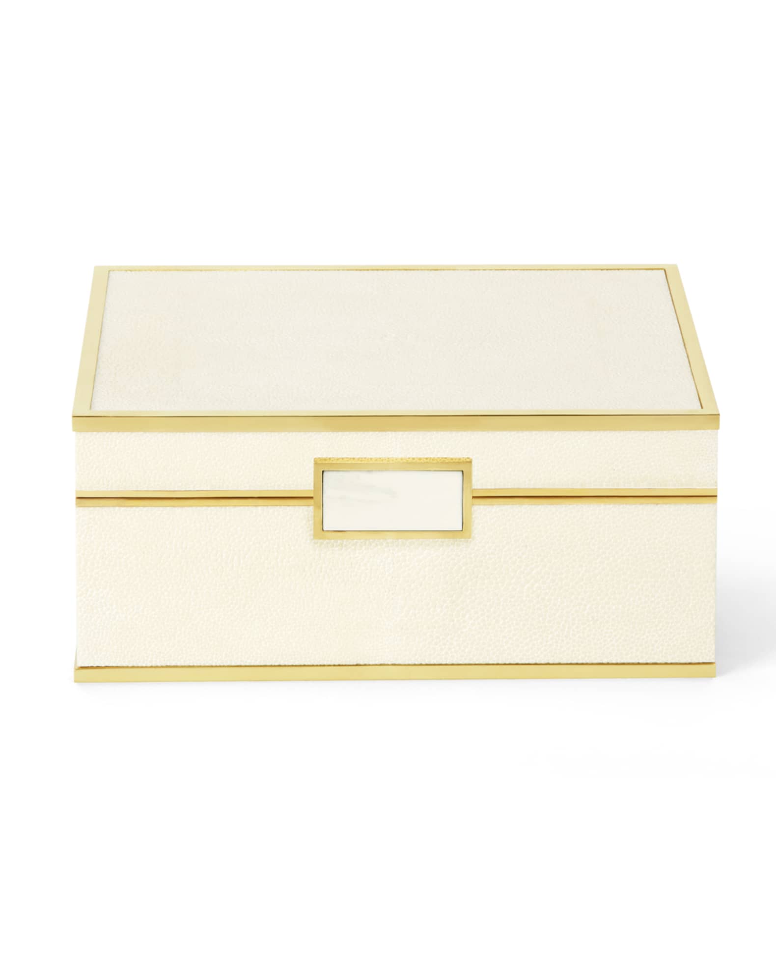 AERIN Embossed Faux Shagreen Jewelry Box | Neiman Marcus