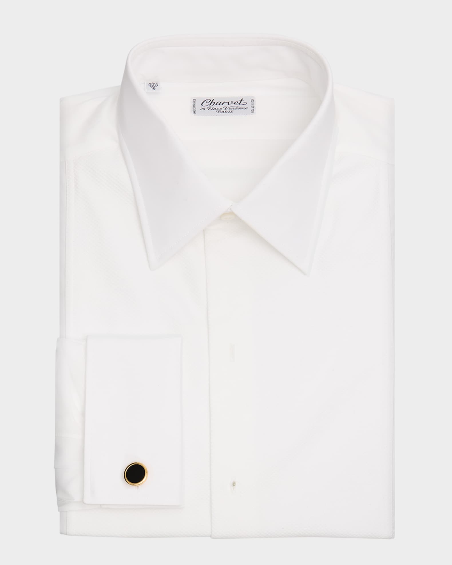 Charvet Men's Pique-Bib French Cuff Dress Shirt | Neiman Marcus