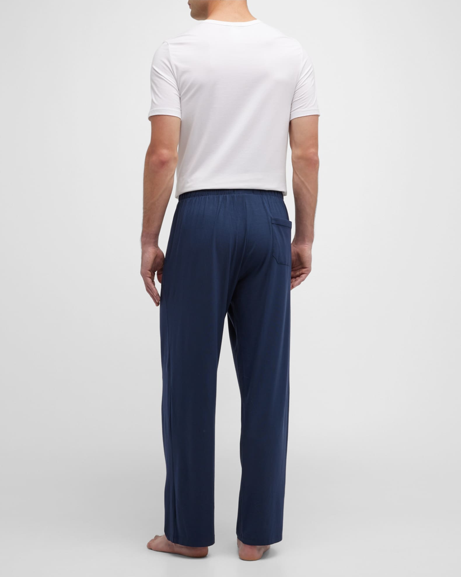 Derek Rose Jersey-Knit Lounge Pants, Navy | Neiman Marcus