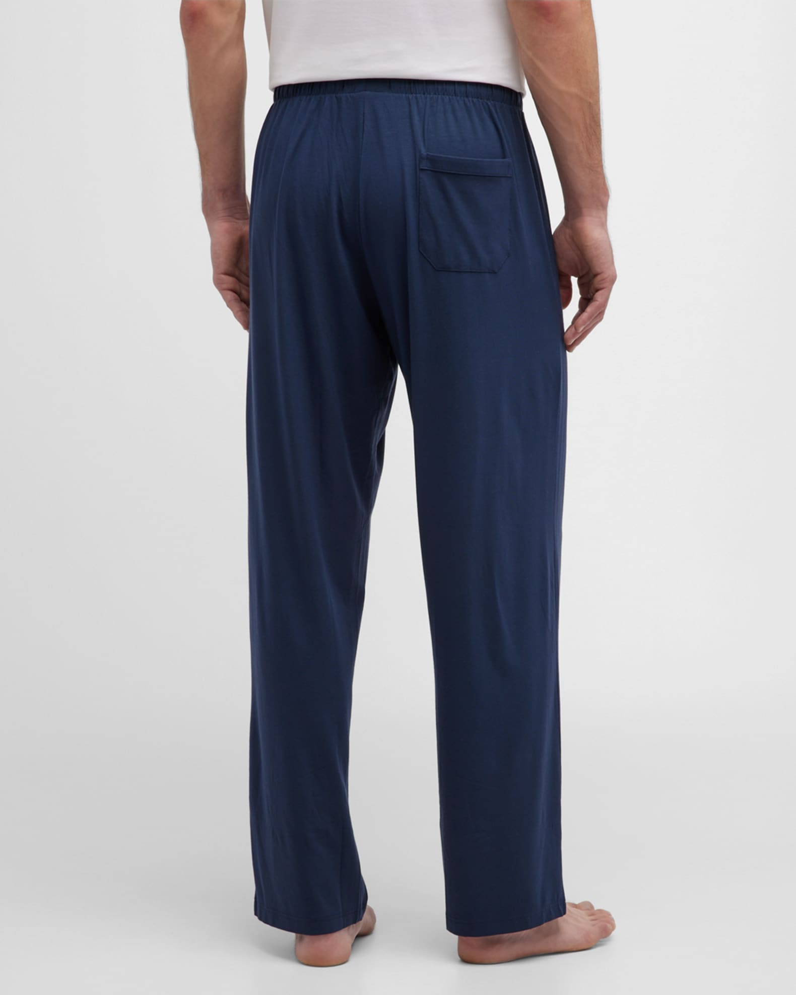 Derek Rose Jersey-Knit Lounge Pants, Navy | Neiman Marcus
