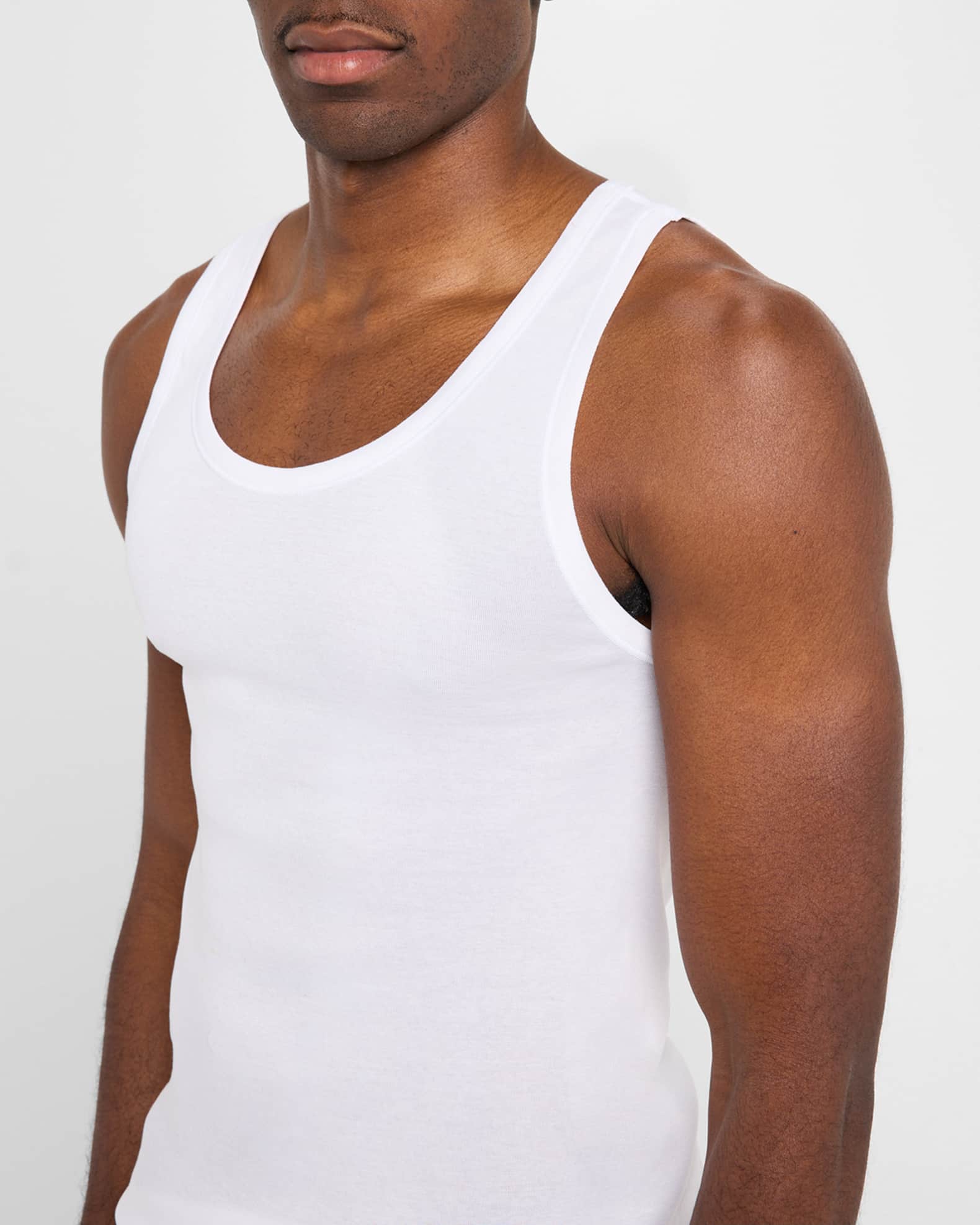 Hanro Cotton Pure Tank Top, White | Neiman Marcus