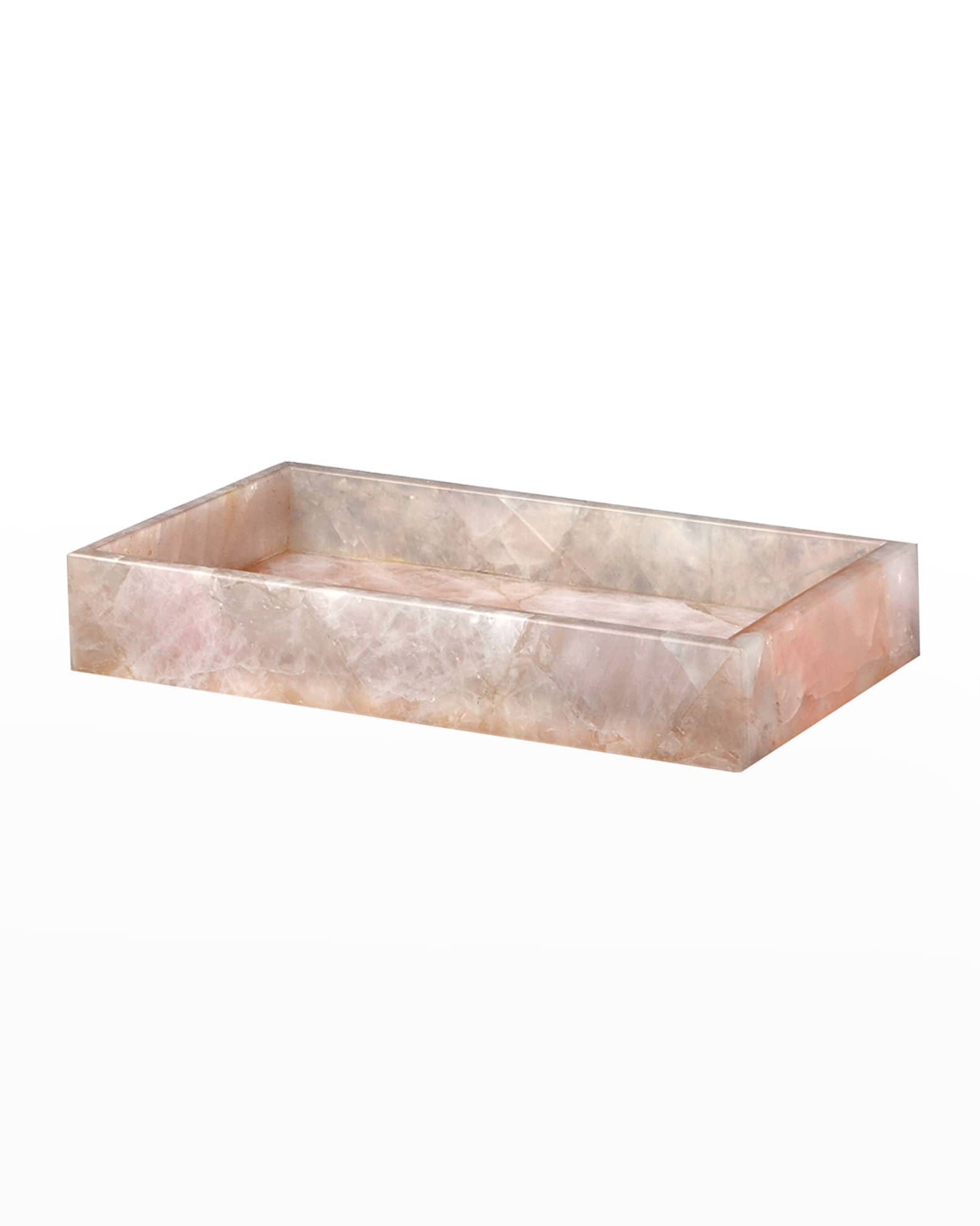 Mike & Ally Rose Quartz Vanity Tray | Neiman Marcus