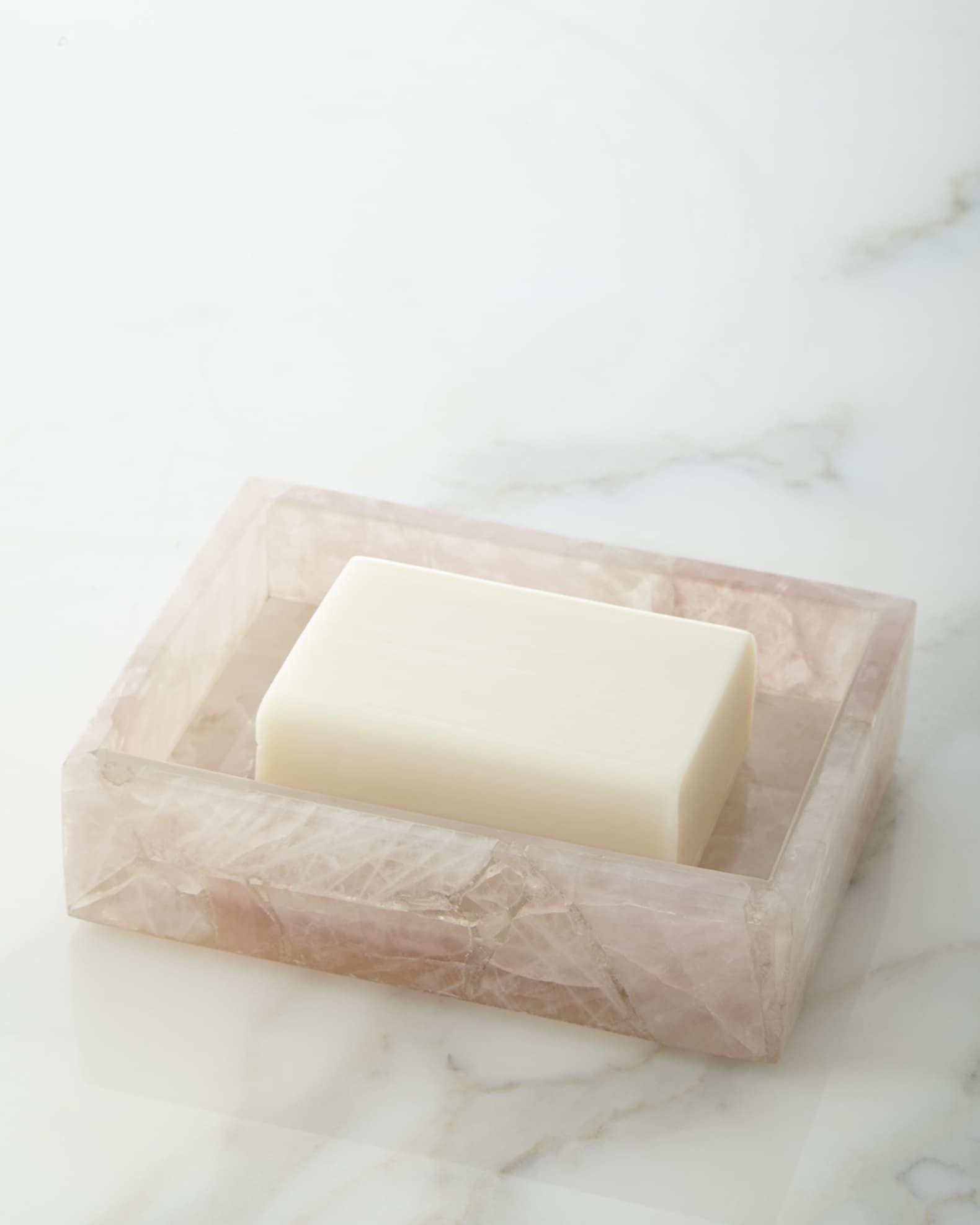 Mike & Ally Rose Quartz Soap Dish | Neiman Marcus