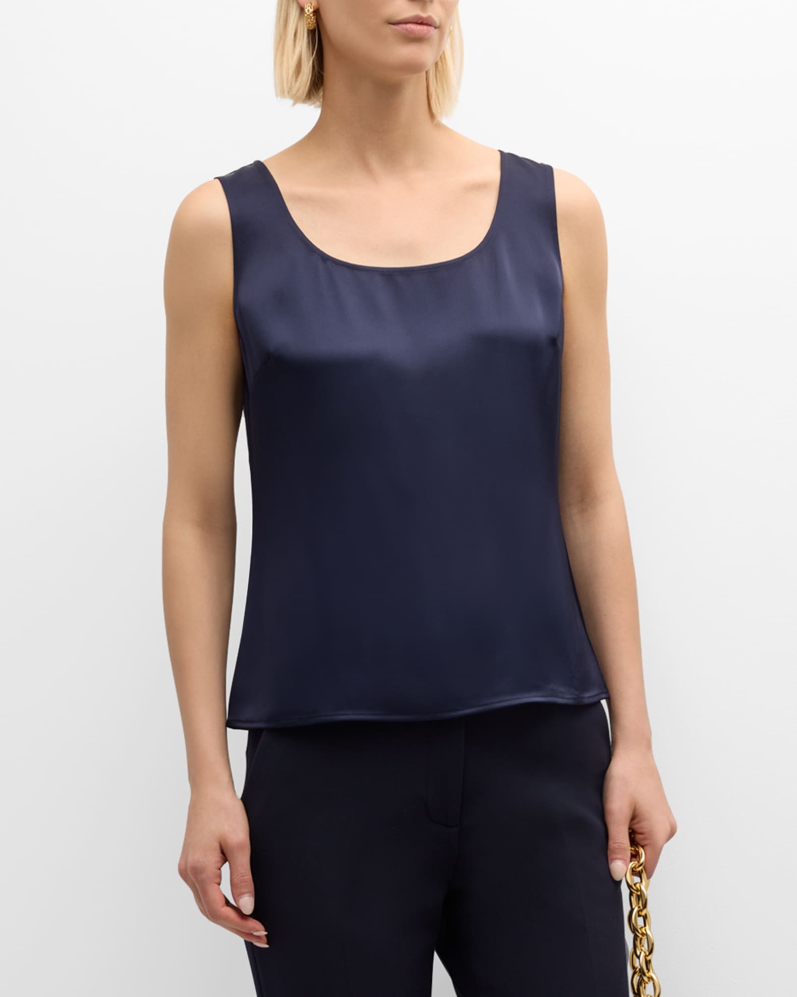 St. John Liquid Satin Tank Top | Neiman Marcus