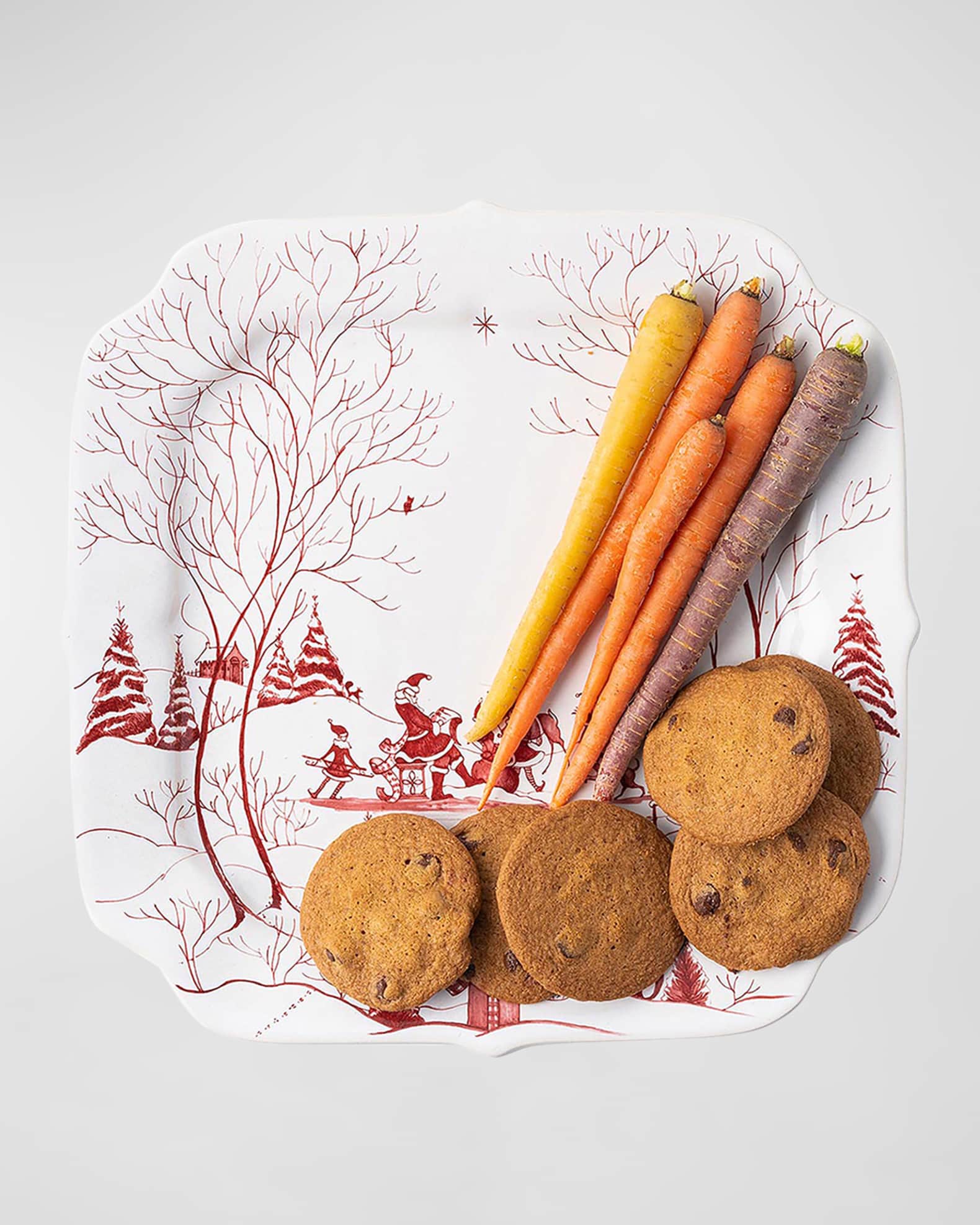 Juliska Country Estate Winter Frolic Ruby Santa's Cookie Tray | Neiman ...