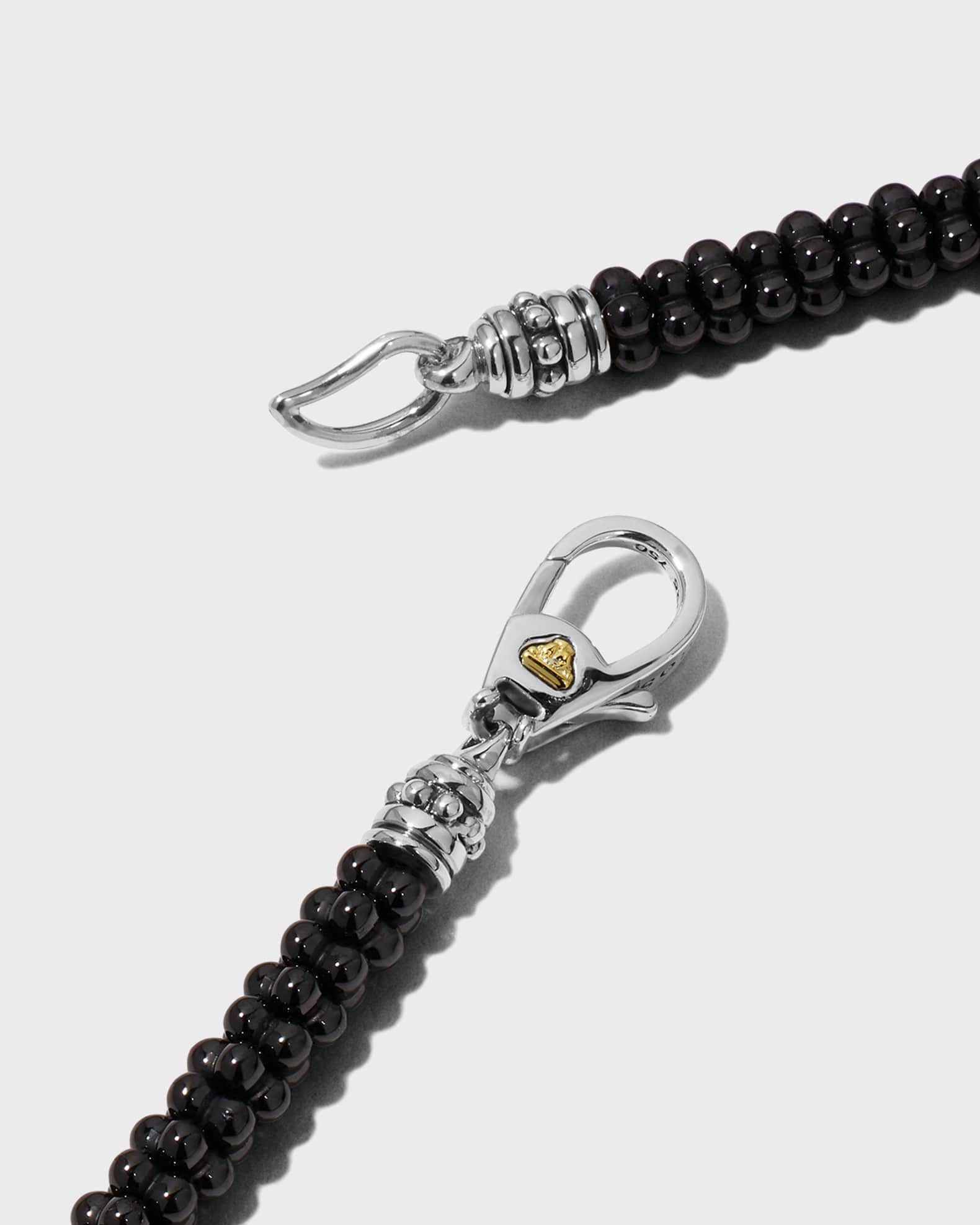 LAGOS Black Caviar Rope Necklace, 16"L | Neiman Marcus