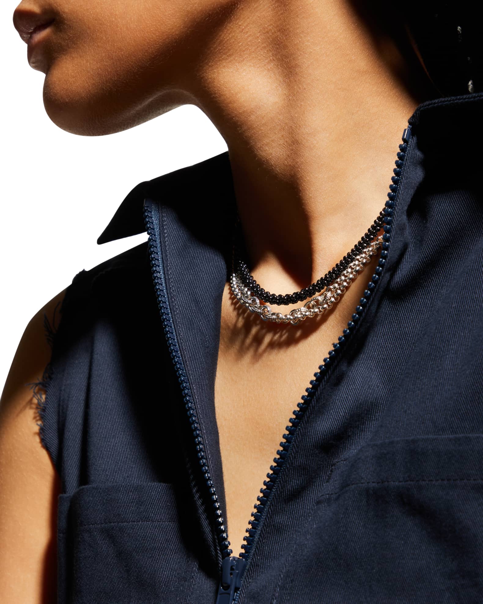 Black caviar necklace store