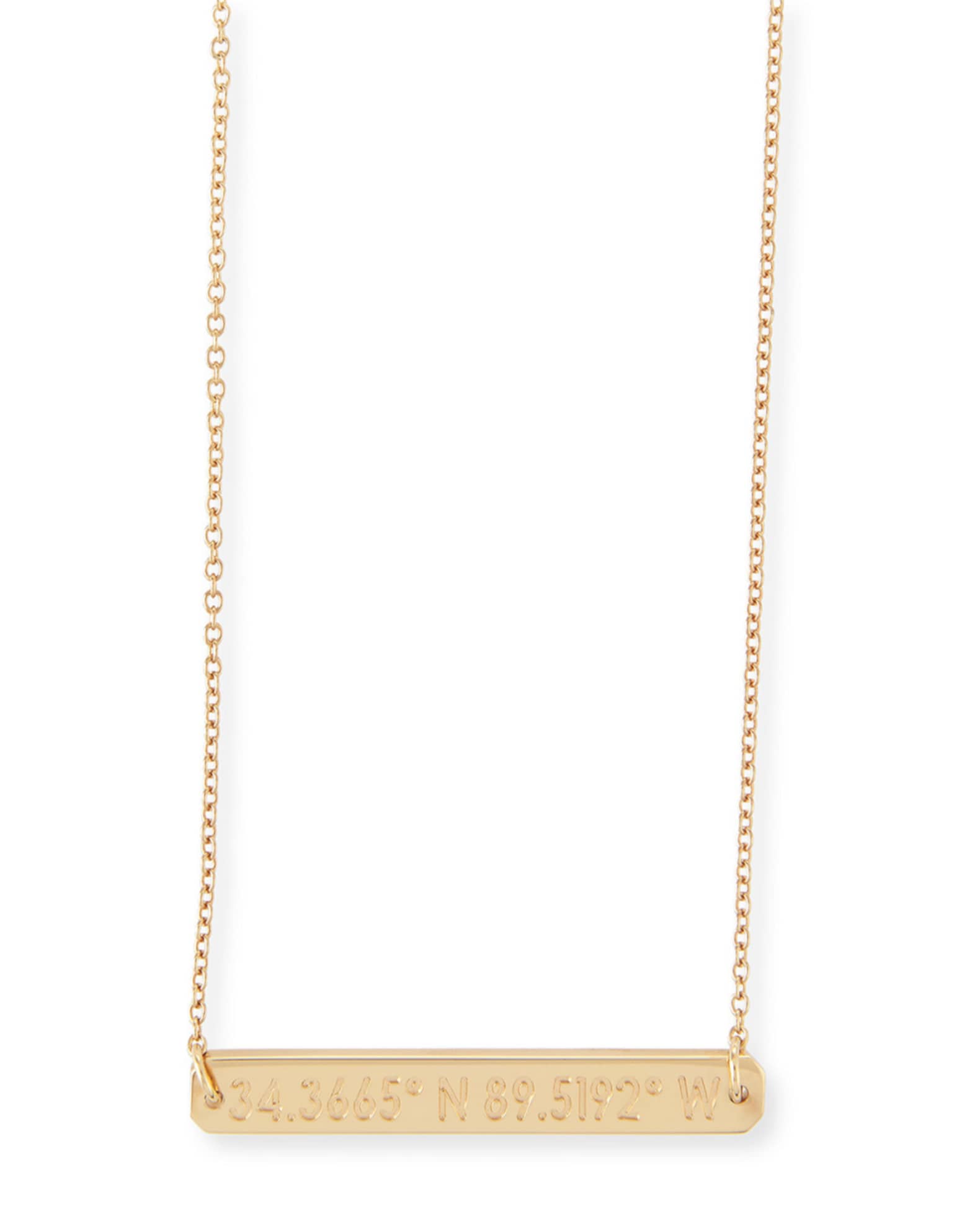 Coordinates Collection Legend Engraved Pendant Necklace, 16-18"L ...