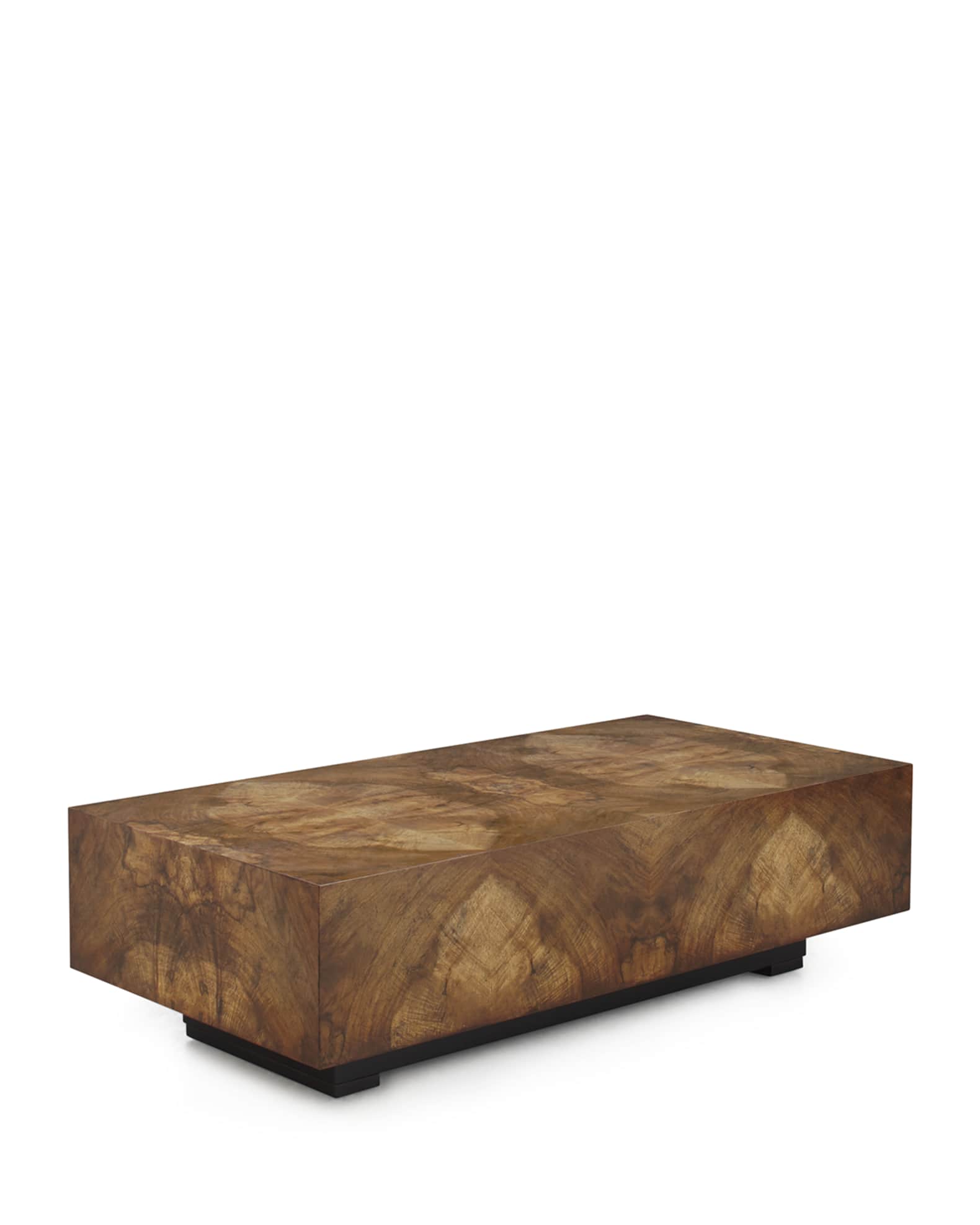 John-Richard Collection Chelsea Walnut-Burl Coffee Table | Neiman Marcus