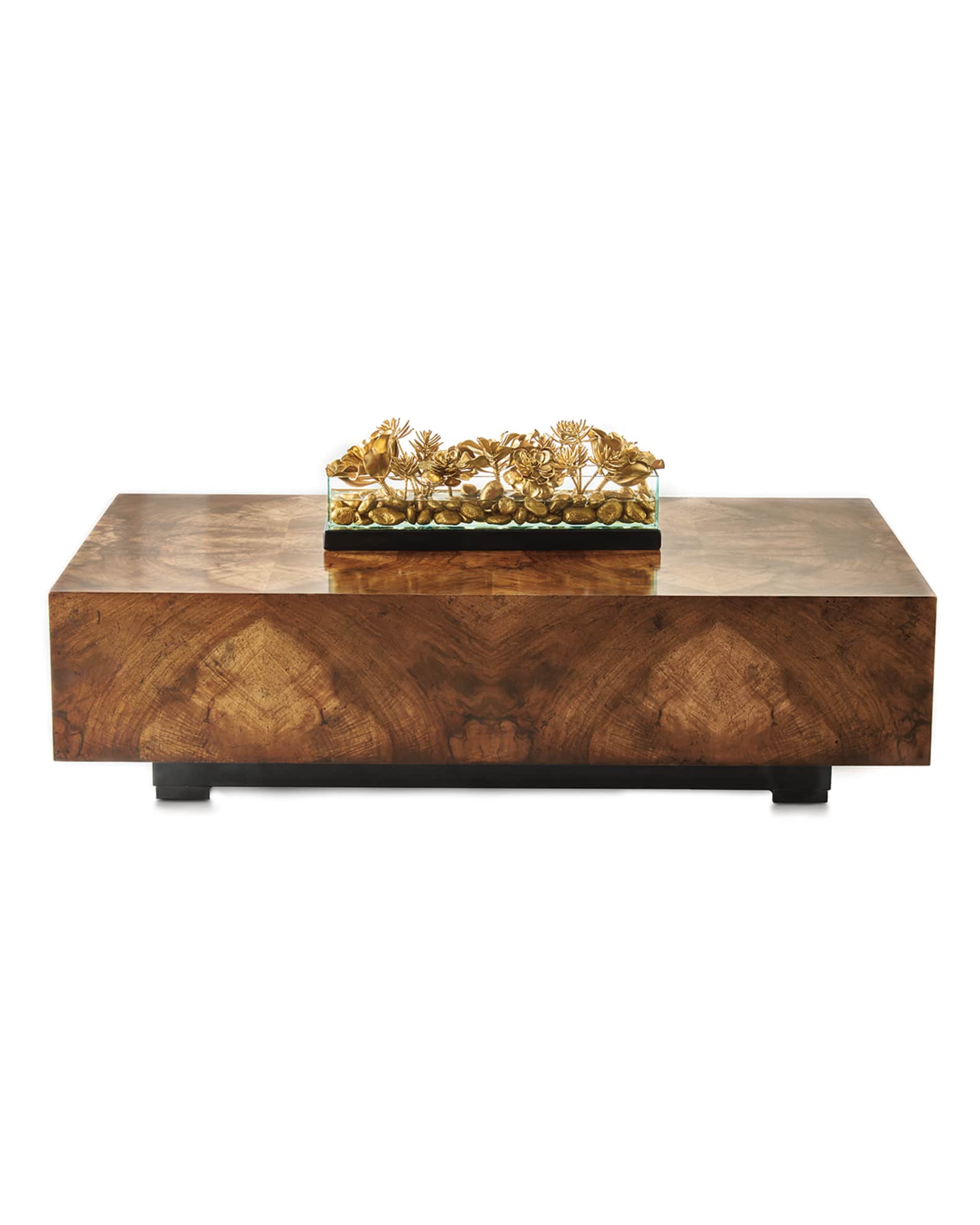 John-Richard Collection Chelsea Walnut-Burl Coffee Table | Neiman Marcus