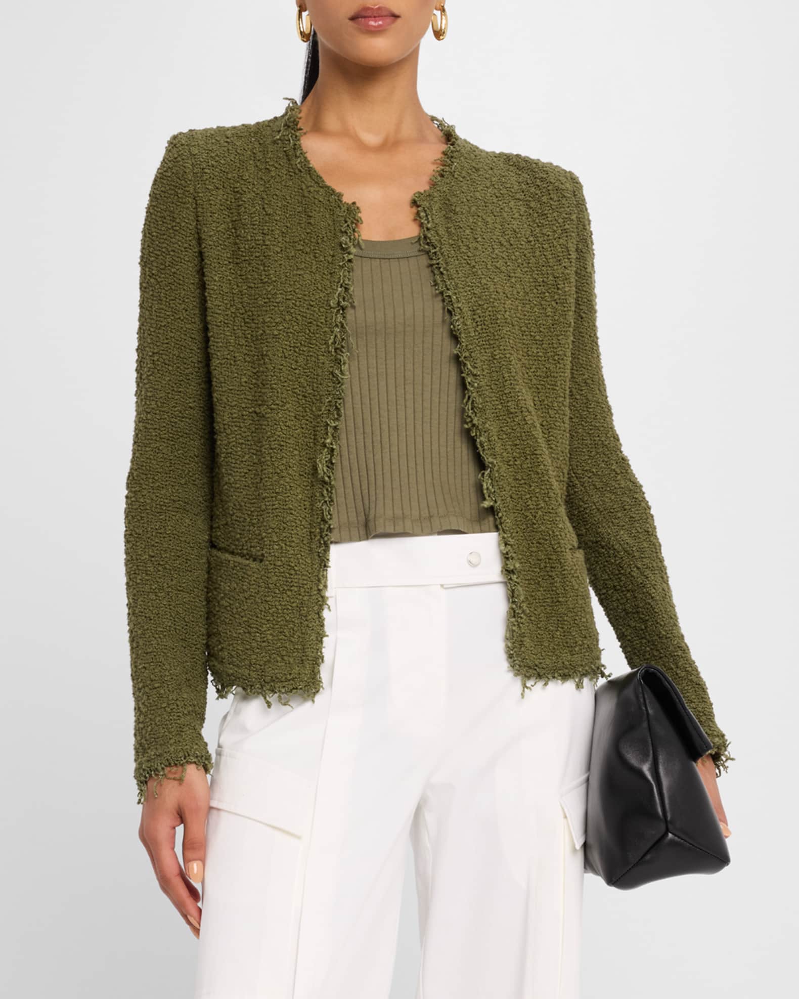 Iro Shavani Open-Front Boucle Jacket | Neiman Marcus