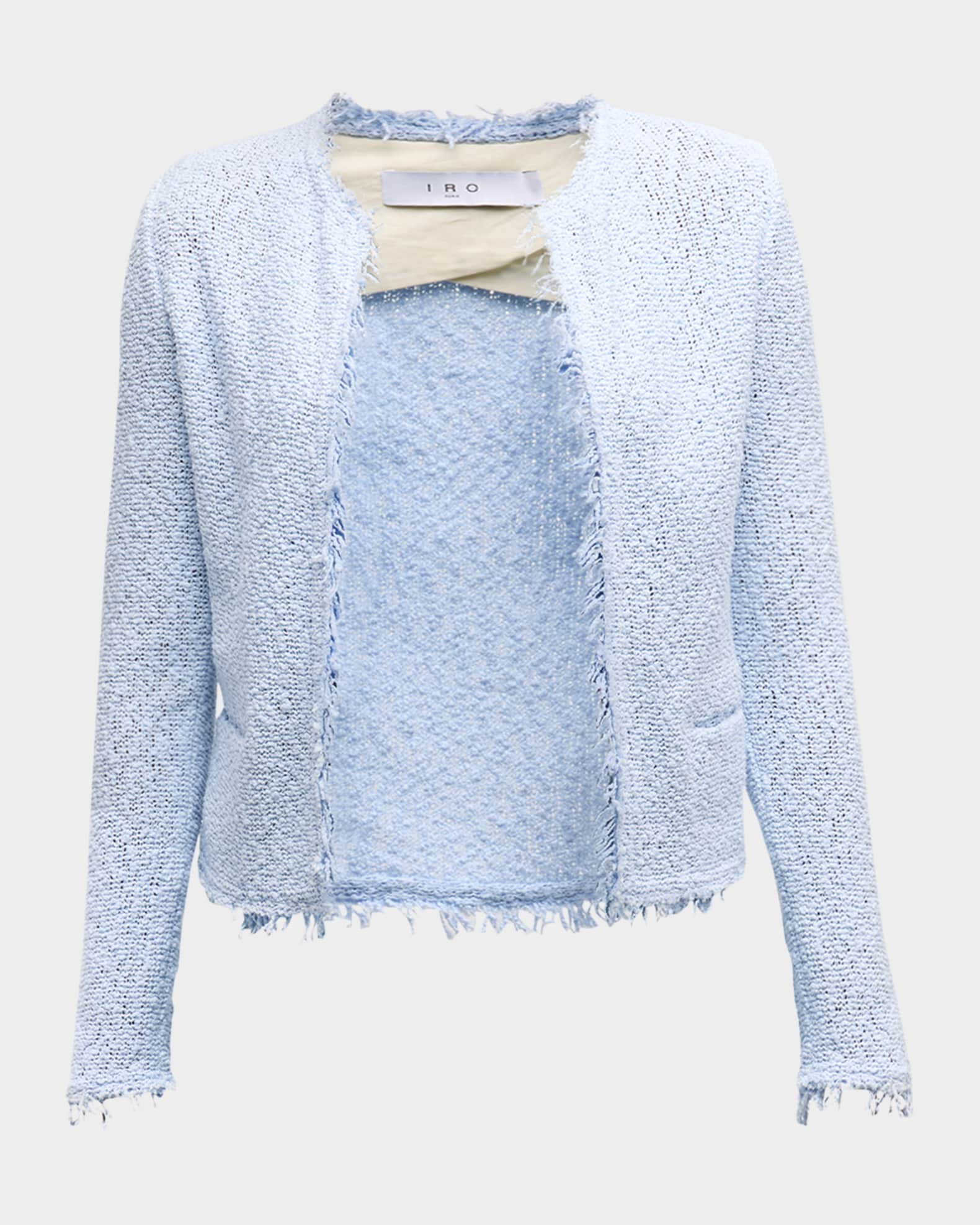Iro Shavani Open-Front Boucle Jacket | Neiman Marcus